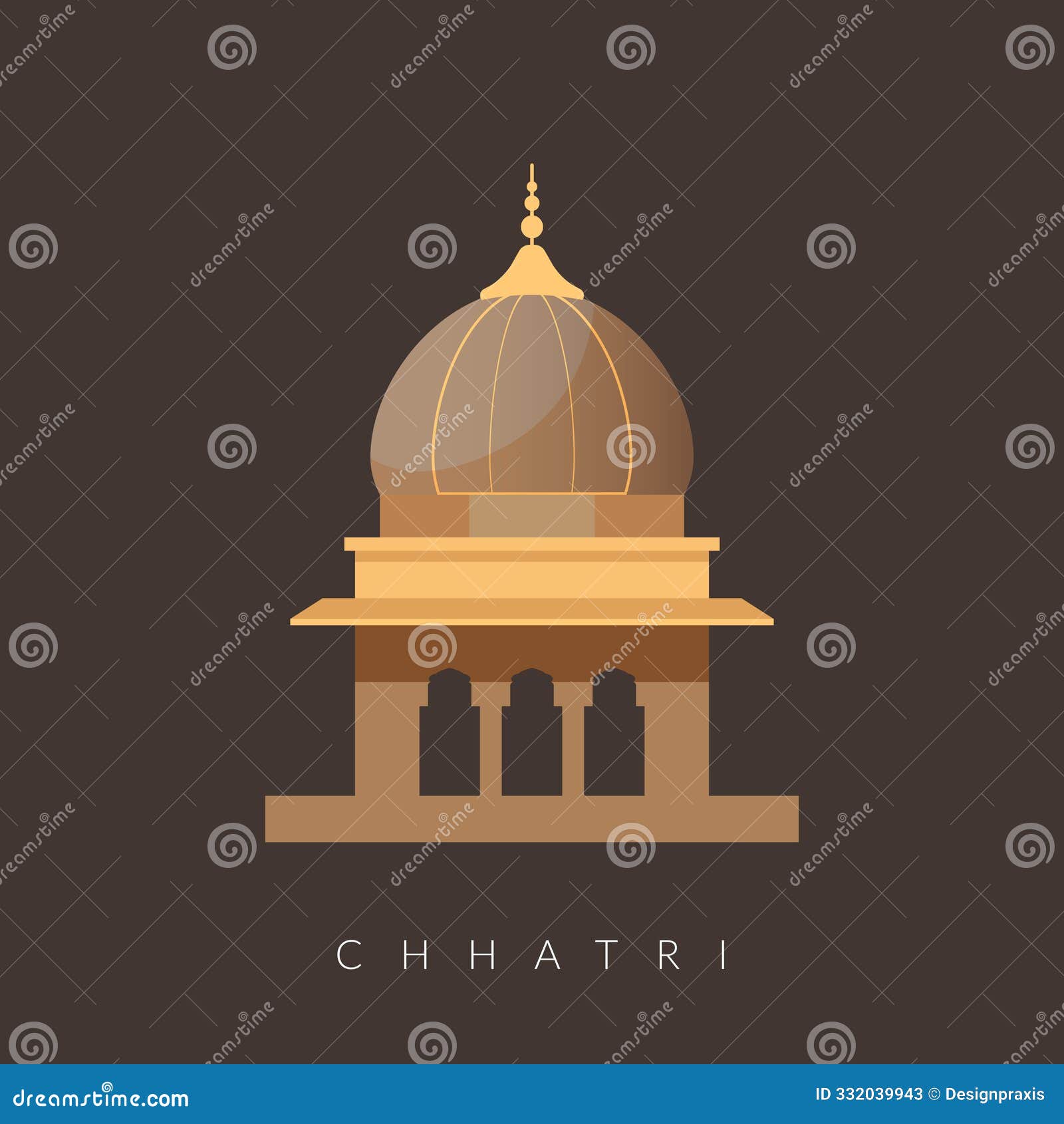 Chhatri - Semi-open, Elevated, Dome-Shaped Pavilions Elements - Stock ...