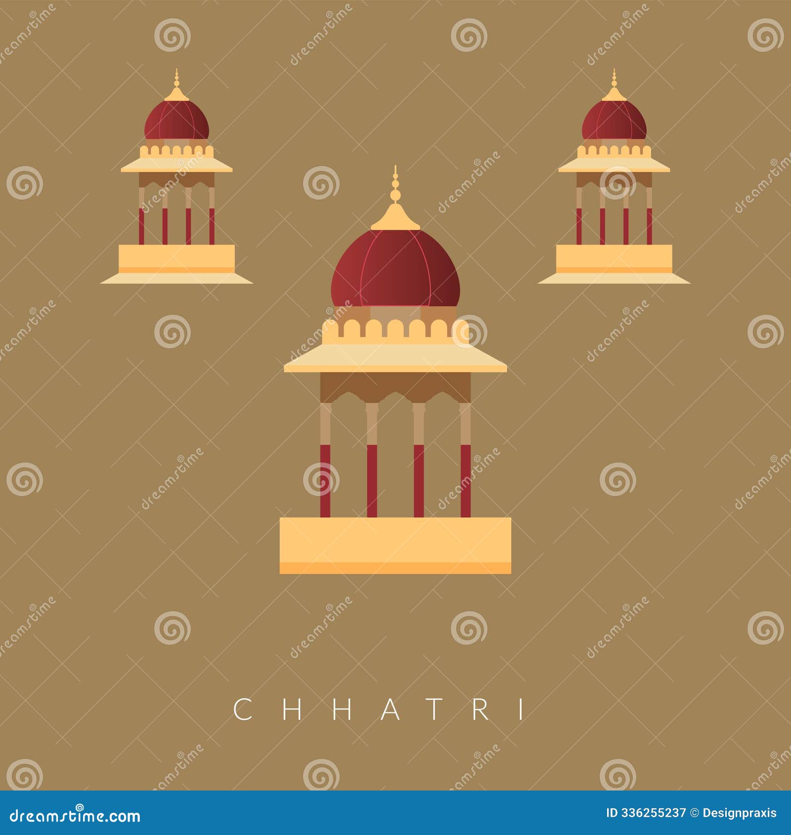 Chhatri - Semi-open, Elevated, Dome-Shaped Pavilions Elements - Stock ...