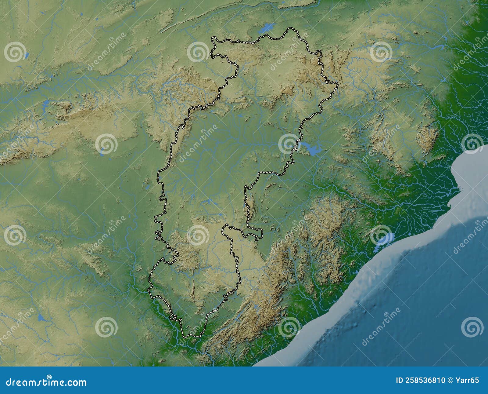 Chhattisgarh, India. Physical. No Legend Stock Illustration ...