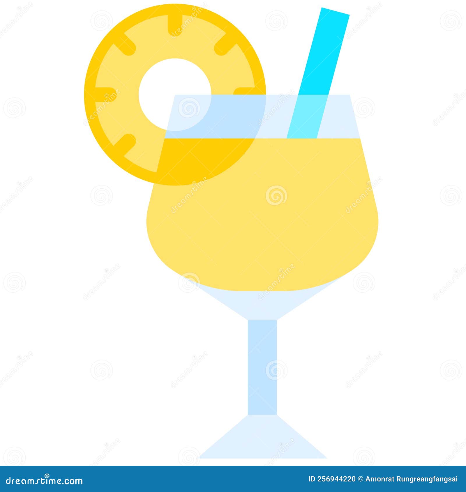 Chi Chi Cocktail Icon, Alcoholic Mixed Drink Vector Stock Vector ...