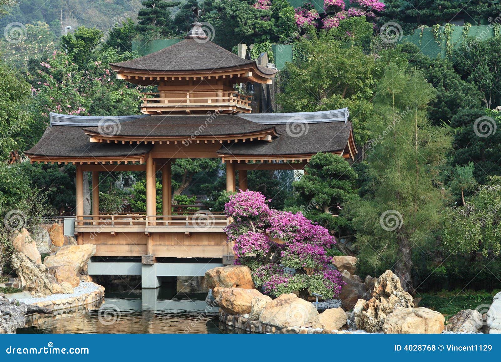Chi lin nunnery stock photo. Image of china, west, style - 4028768