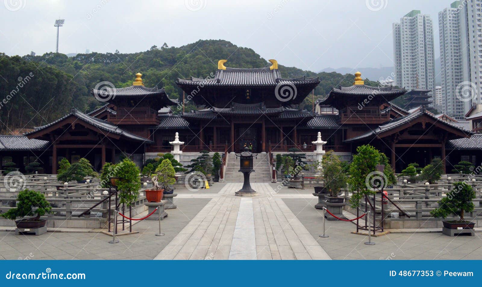 The Maitreya Hall at Chi Lin Nunnery, Kowlopn Hong Kong Stock Image ...