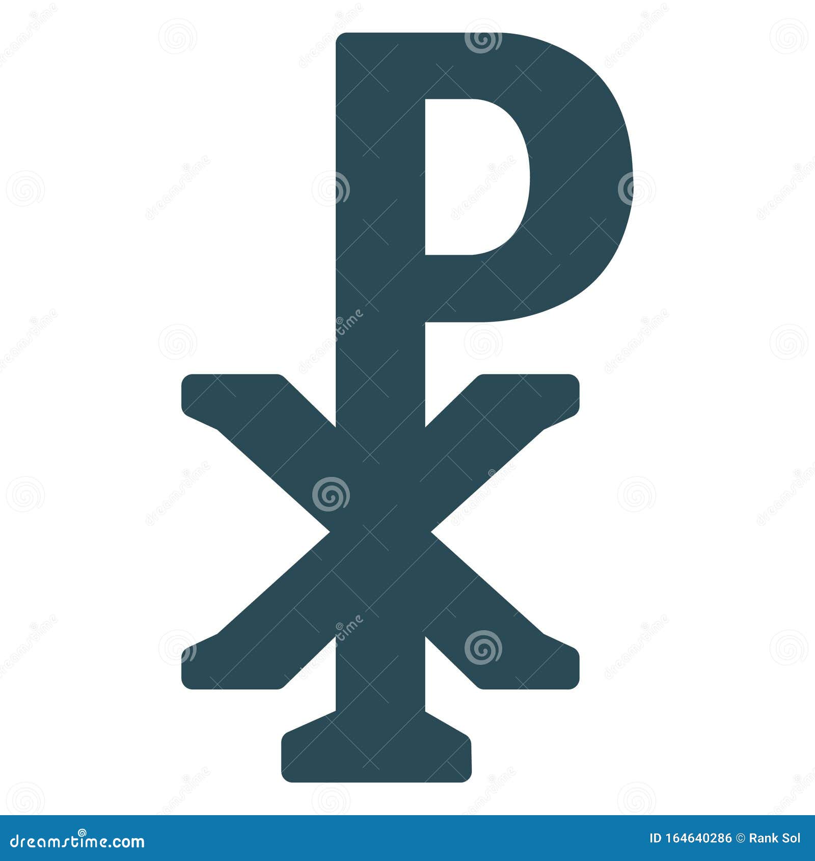 Chi Rho Isolated Vector Icon Which Can Easily Modify or Edit Stock ...