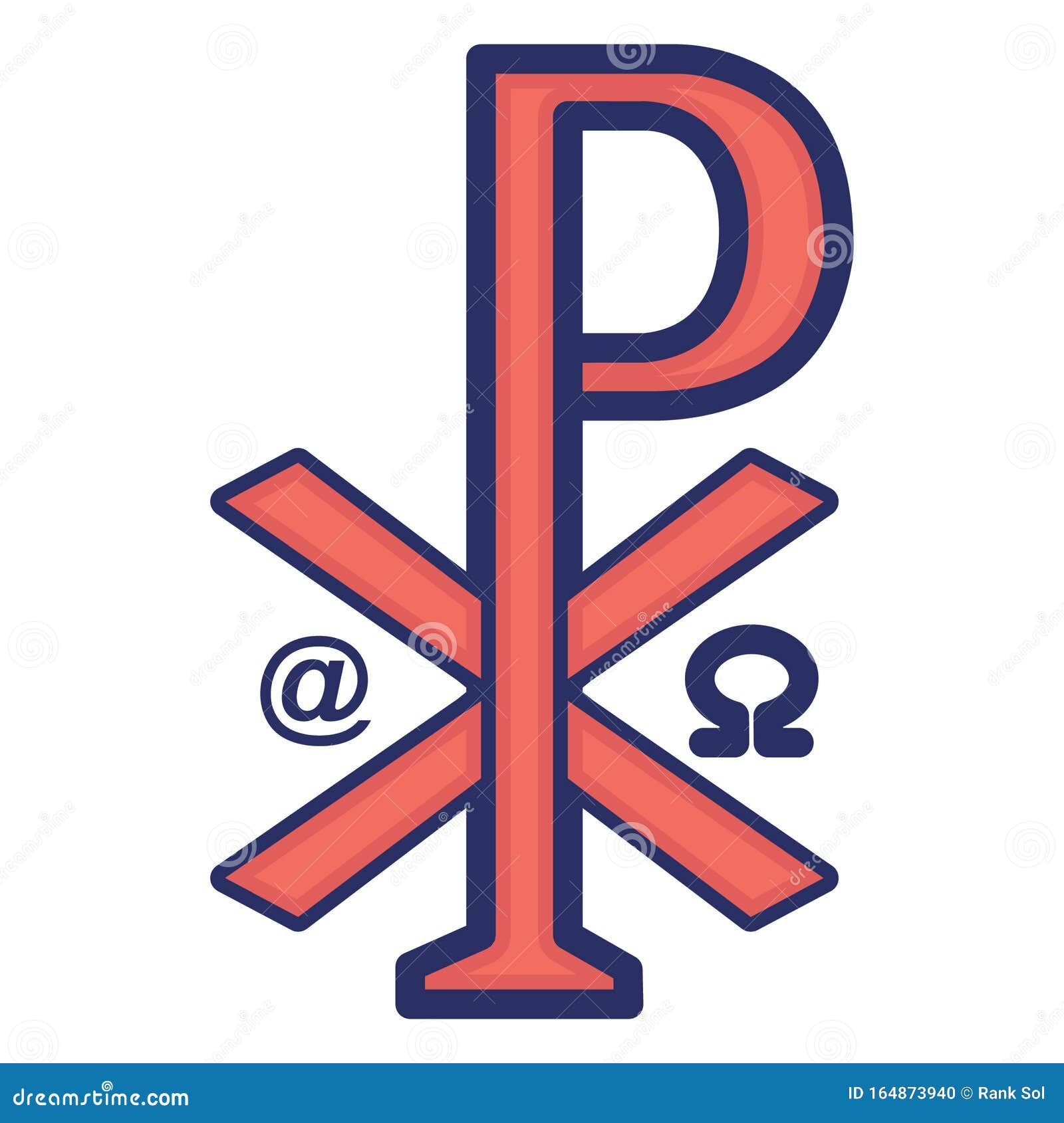 Chi Rho Isolated Vector Icon Which Can Easily Modify or Edit Stock ...