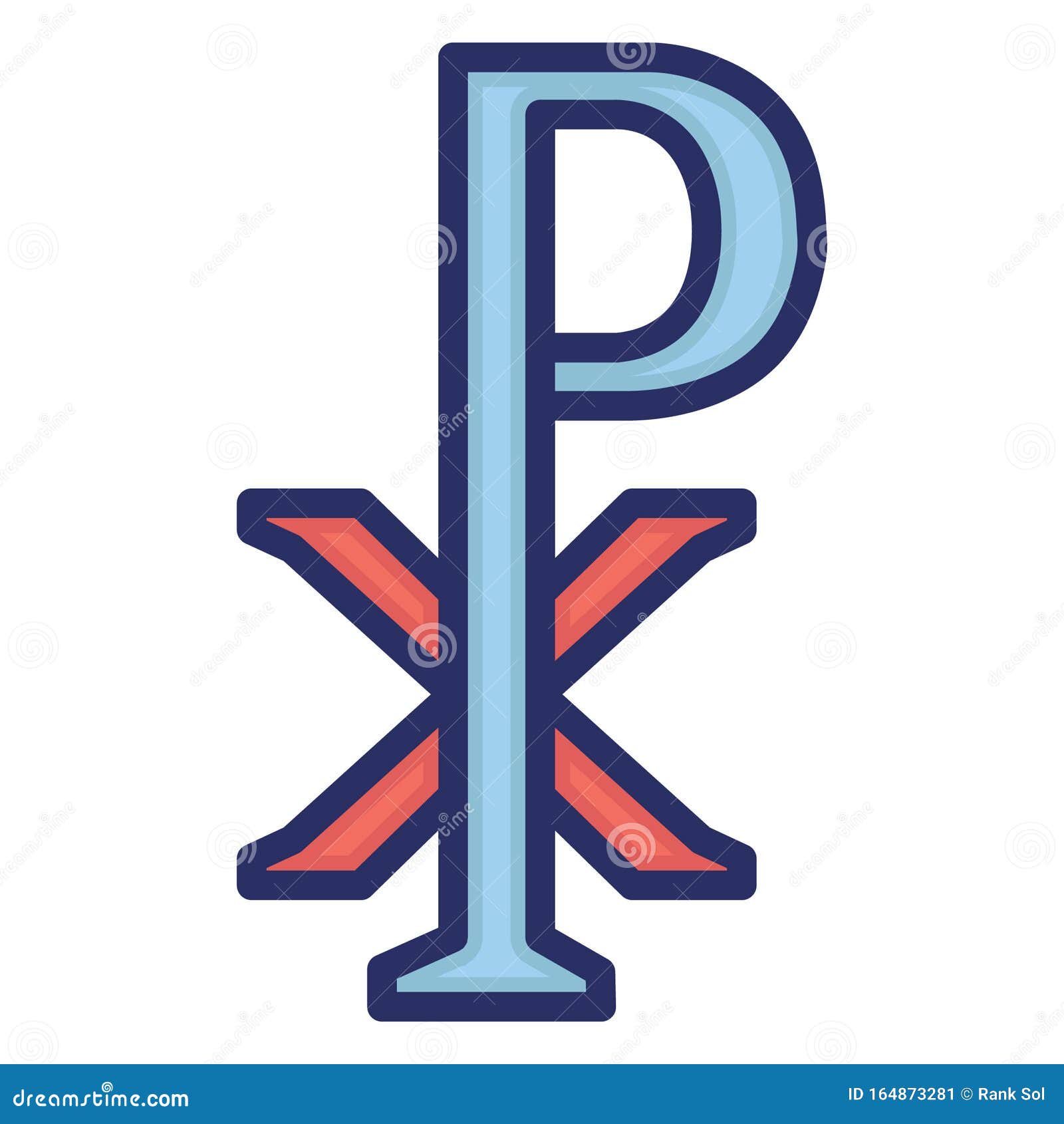Chi Rho Isolated Vector Icon Which Can Easily Modify or Edit Stock ...