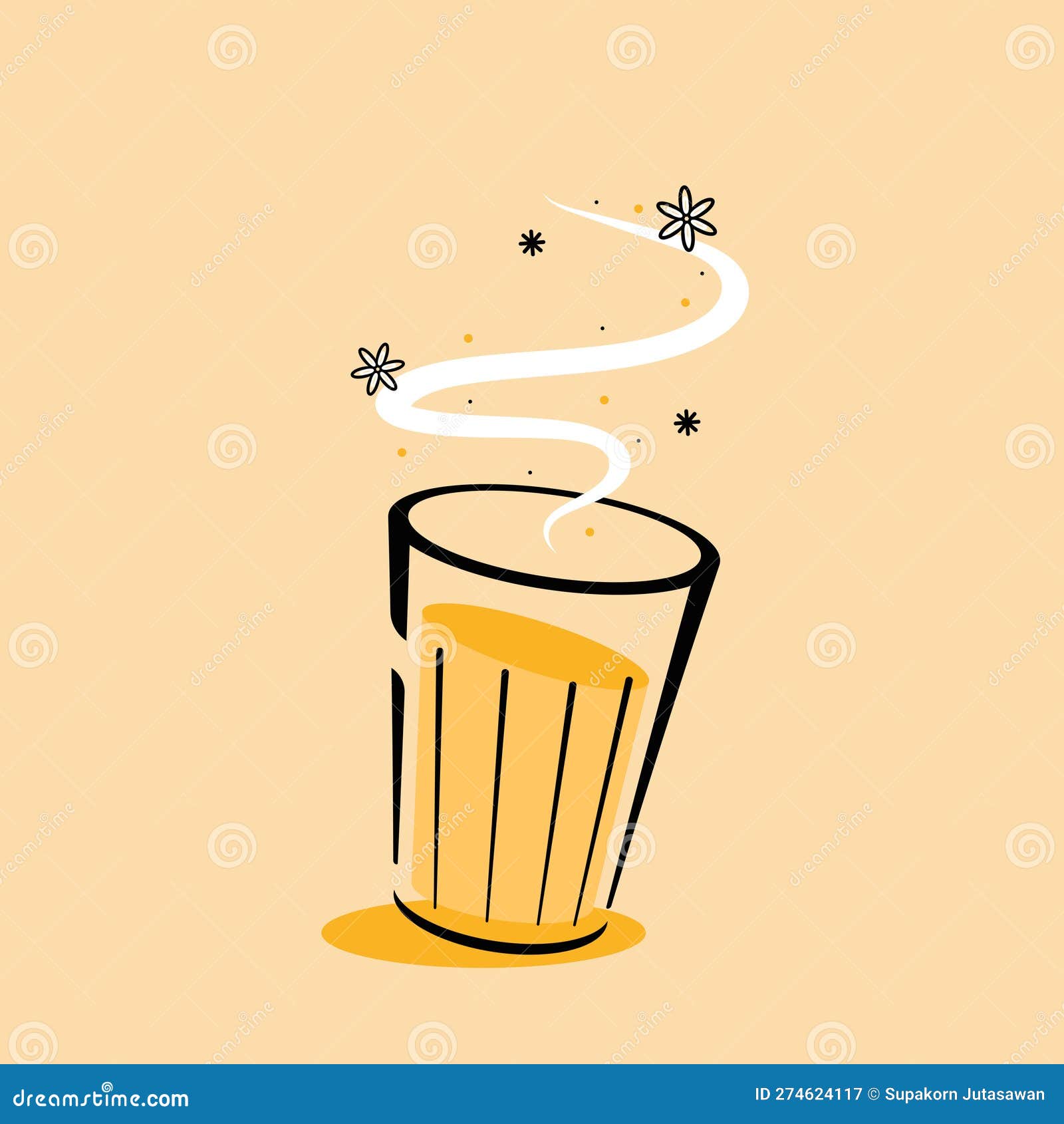 Indian Hot Drink Vector. Indian Chai Icon. Chai is Indian Drink Stock ...
