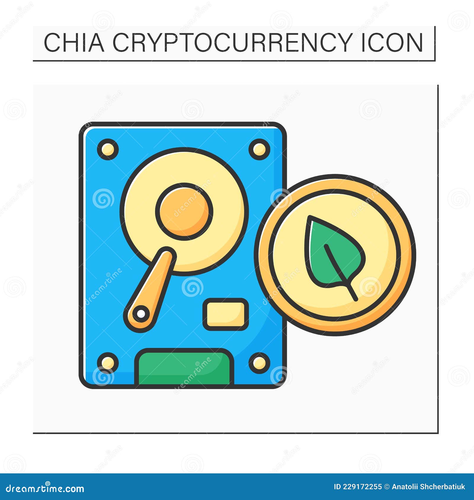 Chia plot color icon stock vector. Illustration of icon - 229172255