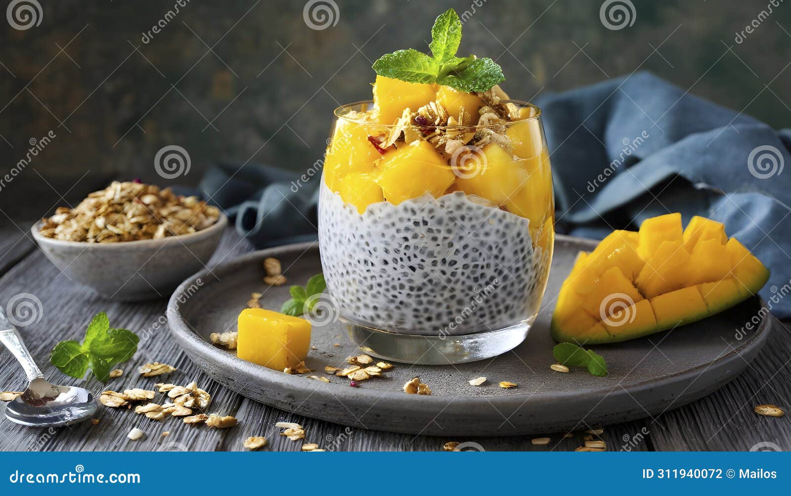 Chia Power. Energize Your Day with Nutrient-Rich Seeds Stock Photo ...