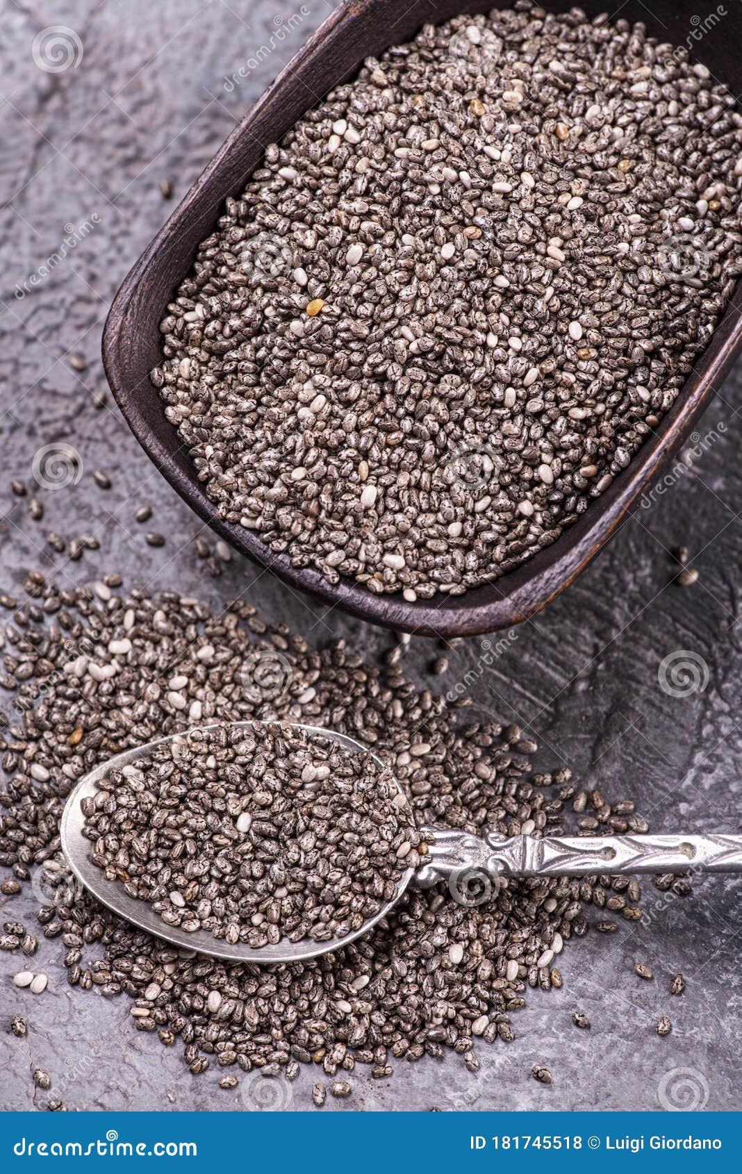 Chia seeds stock photo. Image of closeup, macro, culinary - 181745518