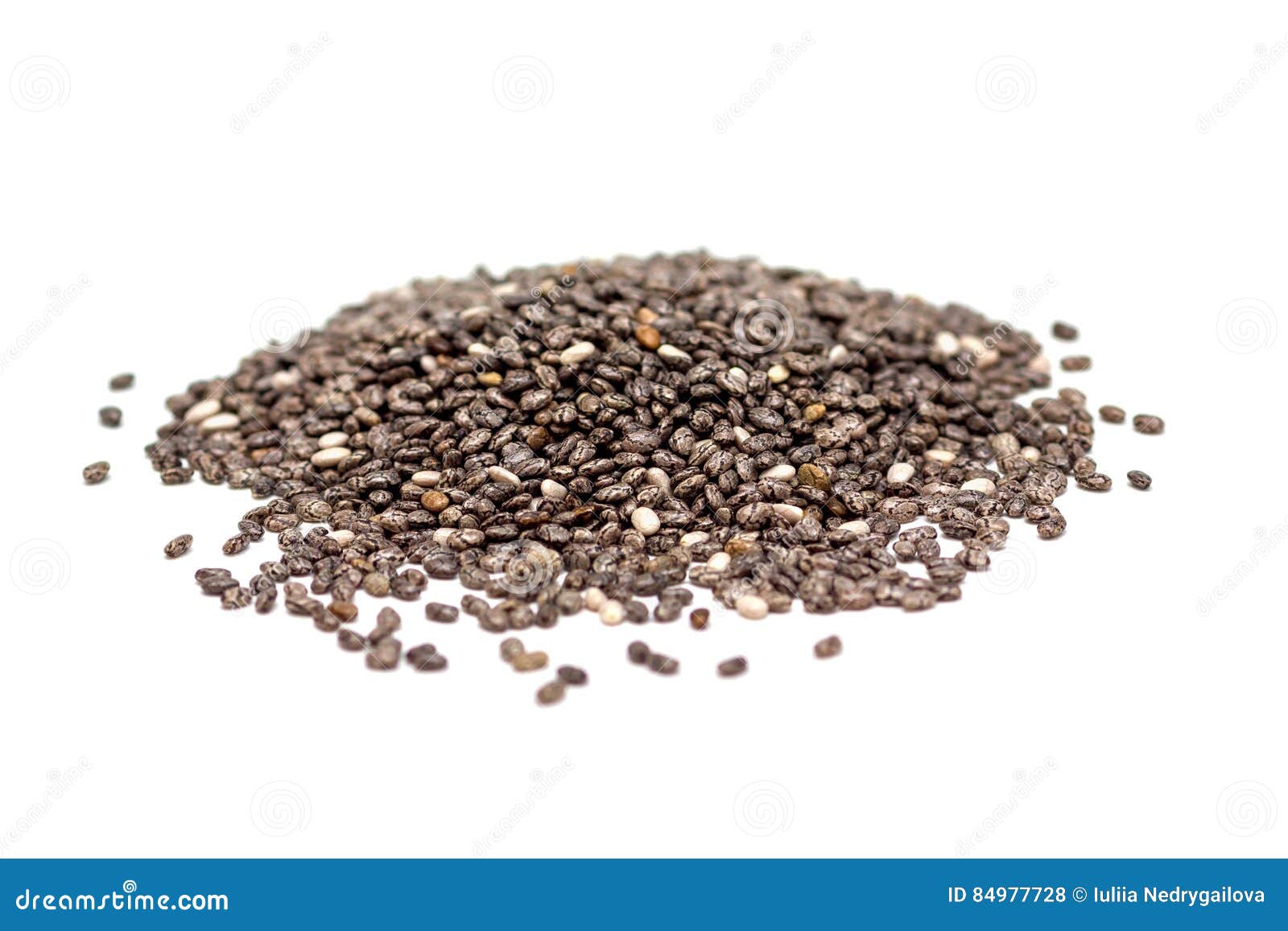 Chia Seeds Isolated on White Background, Side View Stock Photo - Image ...
