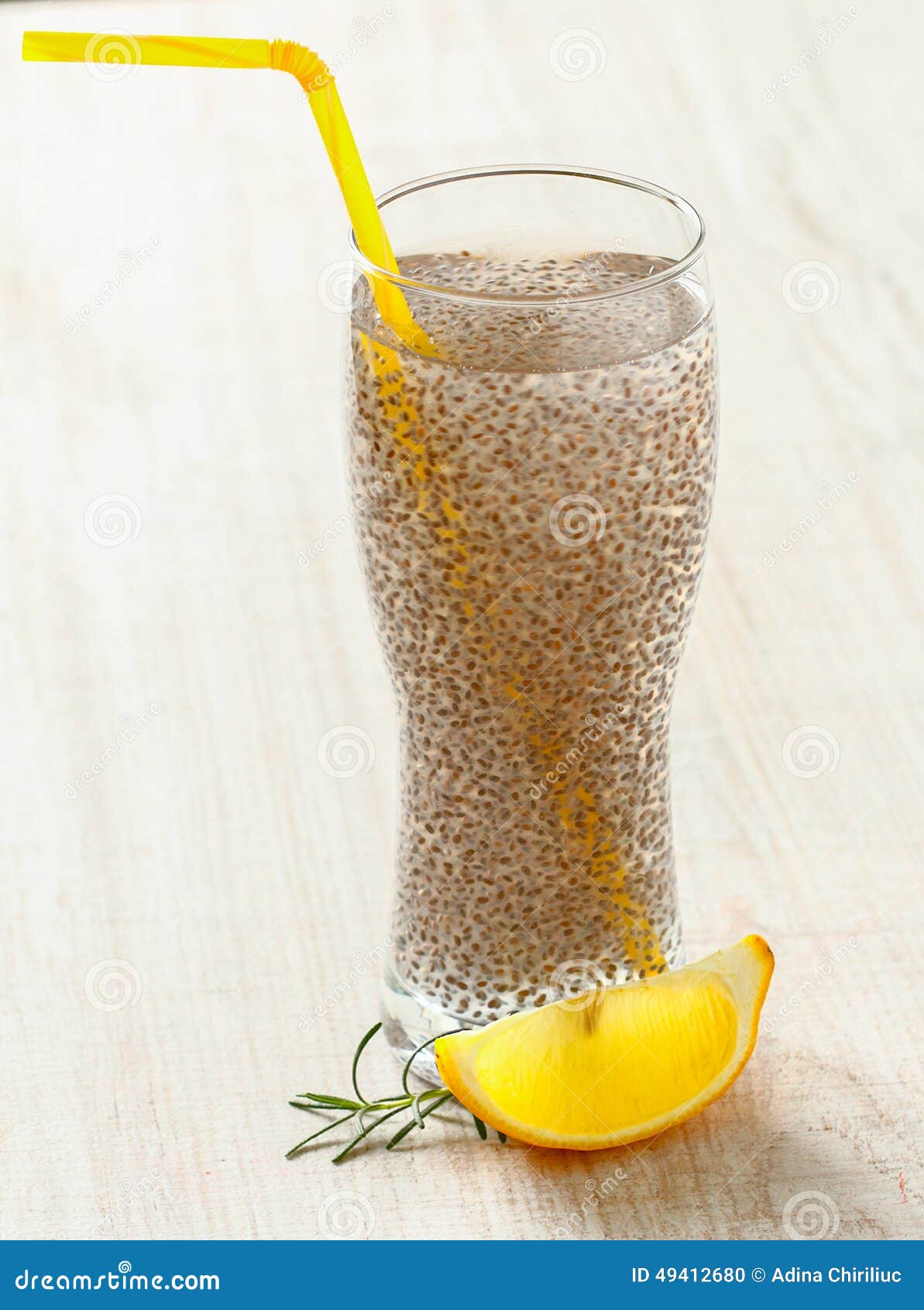 Chia seeds lemonade stock photo. Image of glass, eating - 49412680