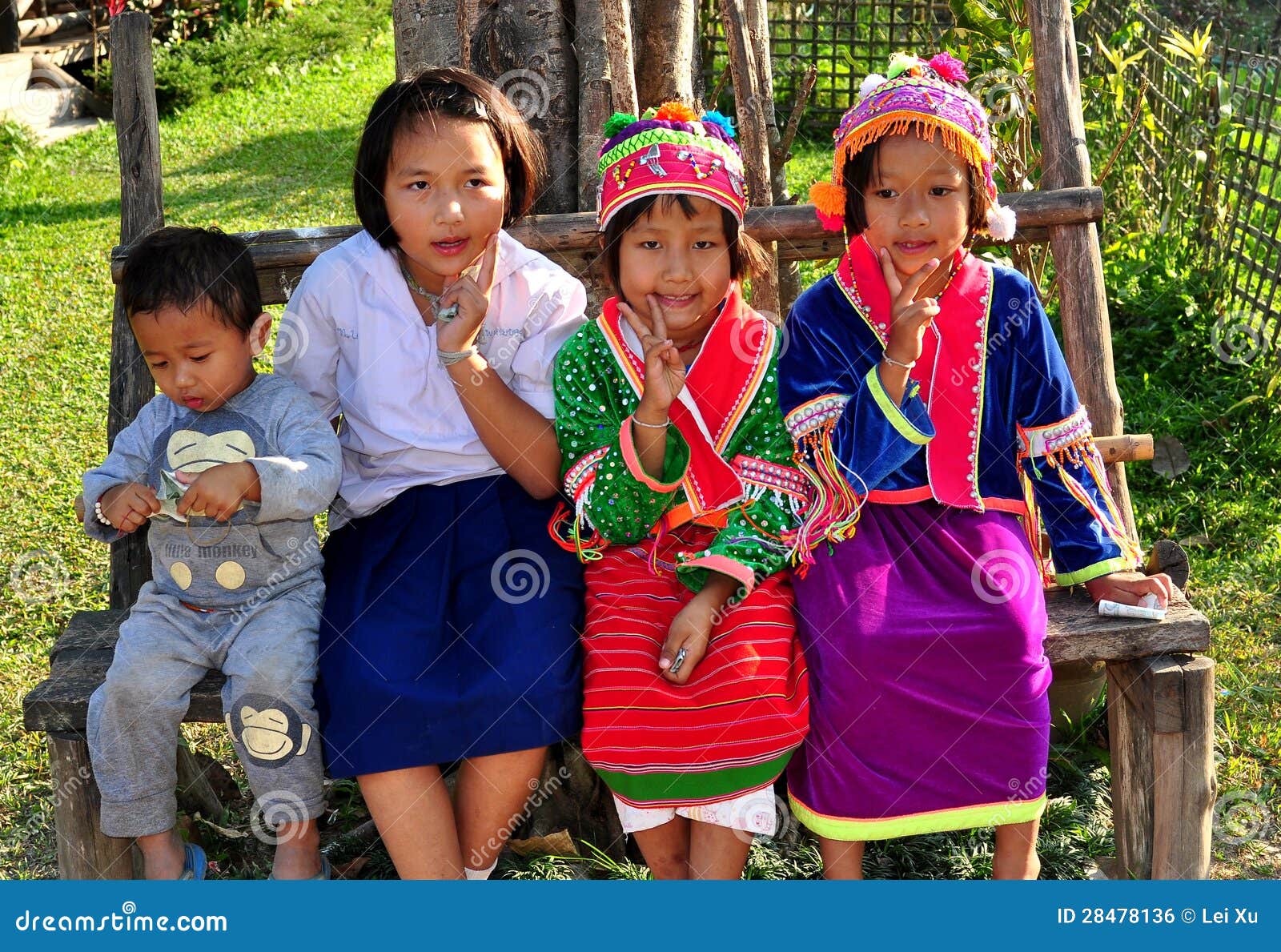 Chiang Mai, Thailand: Four Thai Children Editorial Photo - Image of ...