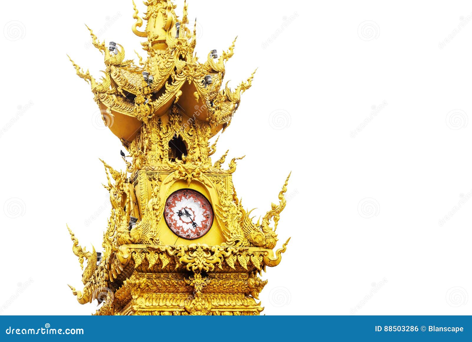 Golden Clock Tower , Built In Typical Thai Style Is Architecture Symbol ...