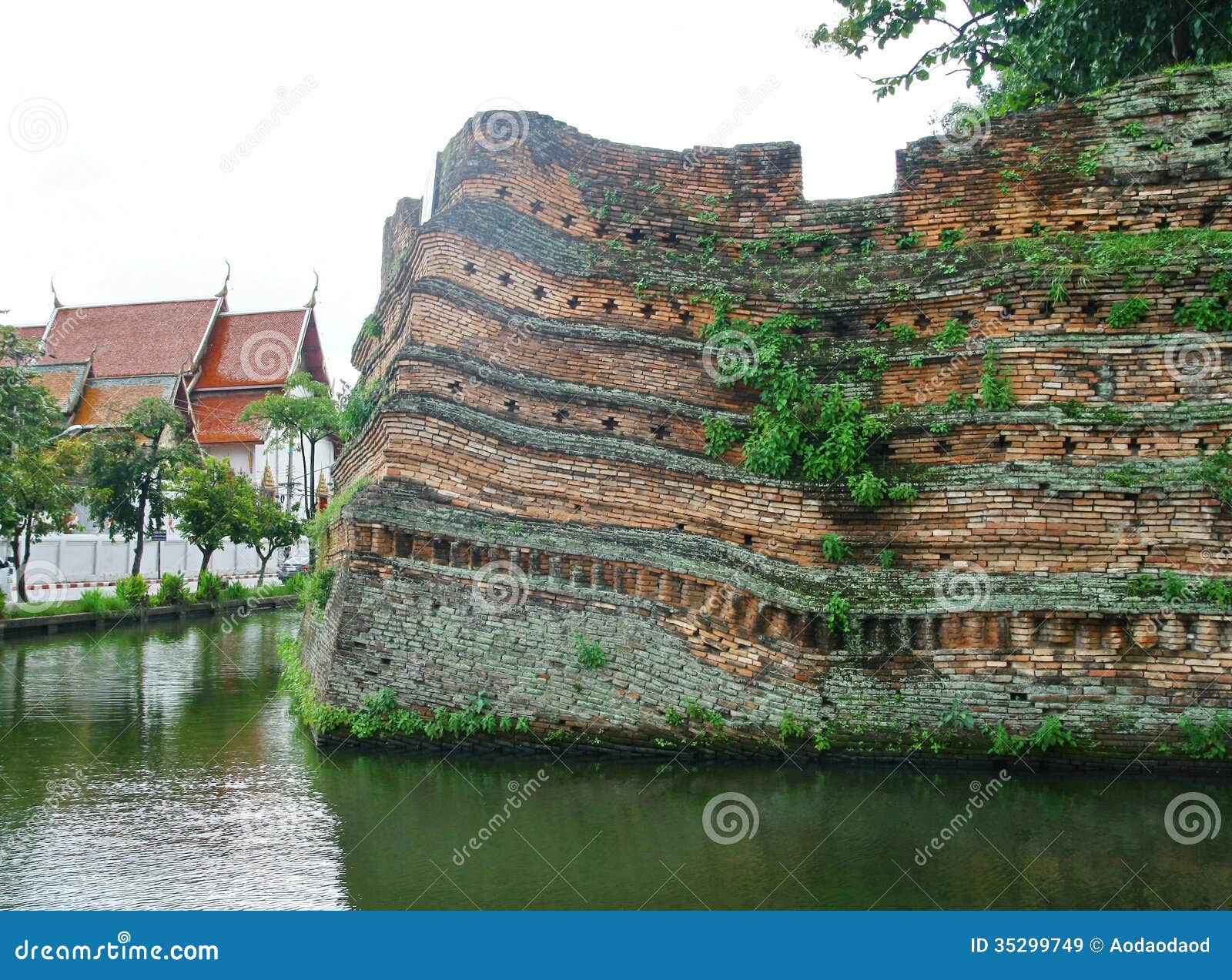 Chiangmai Moat and Ancient Wall ,Thailand Stock Image - Image of asian ...