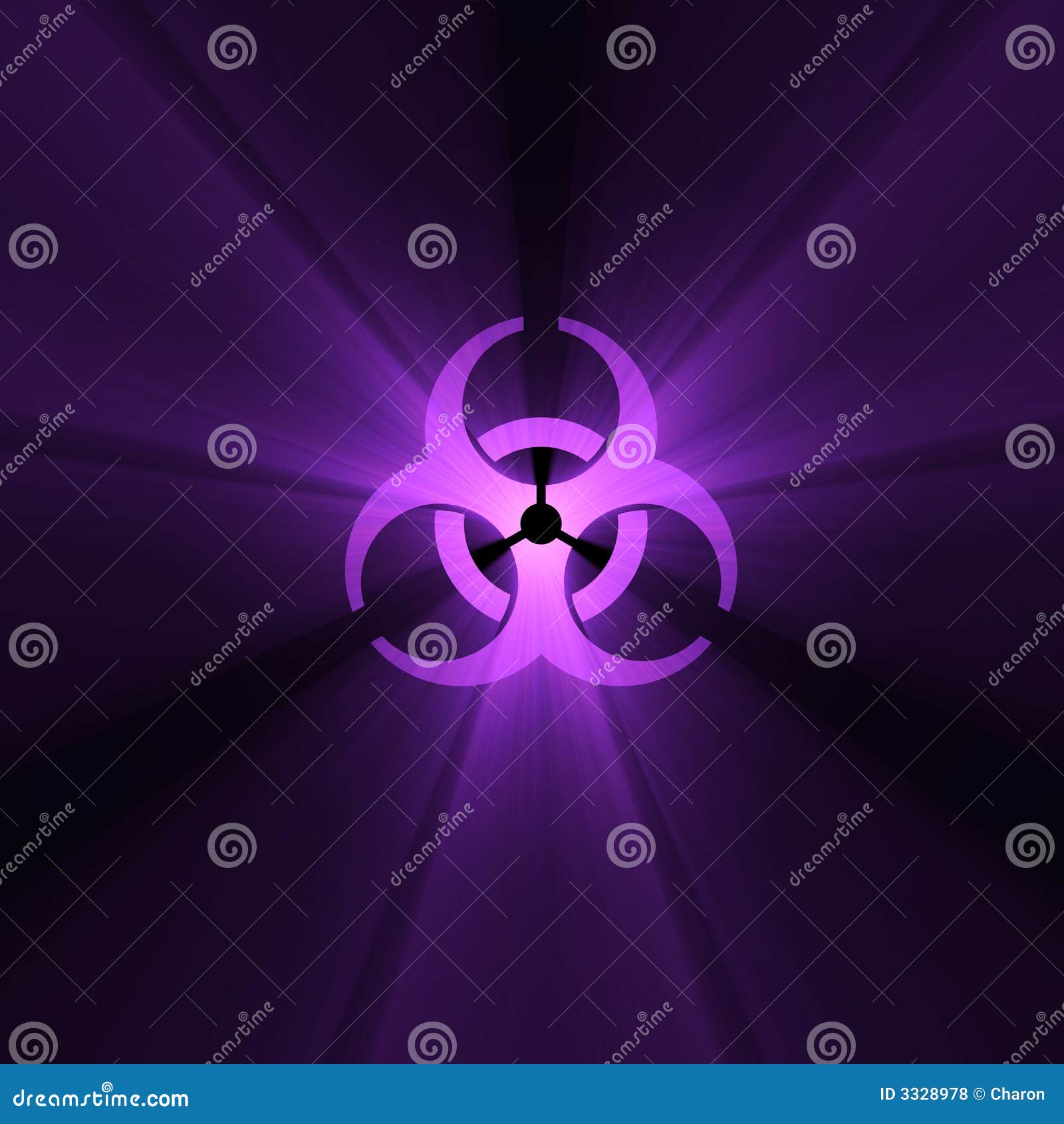 Chiarore Di Simbolo D'avvertimento Di Biohazard Illustrazione di Stock ...