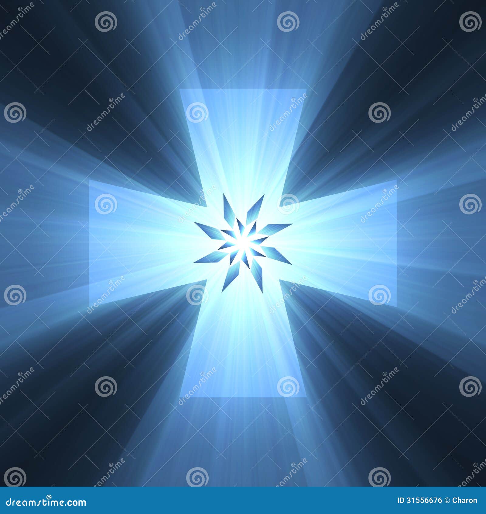 Chiarore Trasversale Blu Della Luce Intensa Di Simbolo Illustrazione di ...