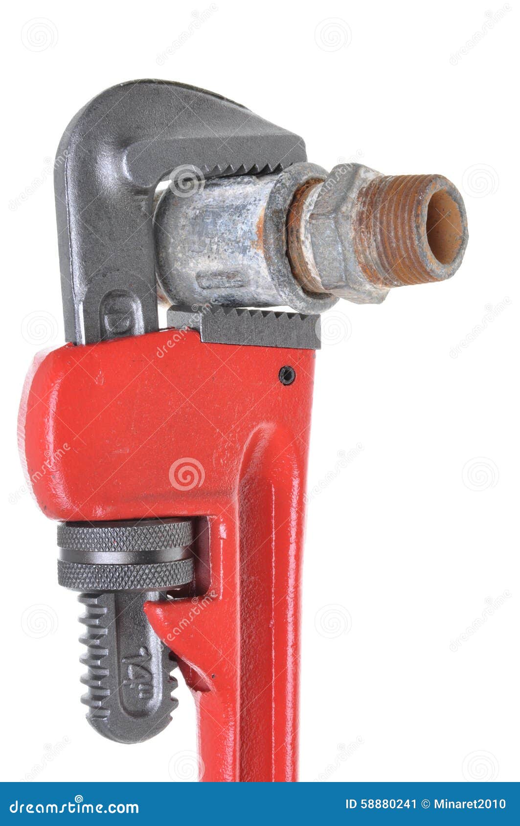 Chiave Stringitubo Degli Idraulici E Componente Rosse Dell'impianto ...
