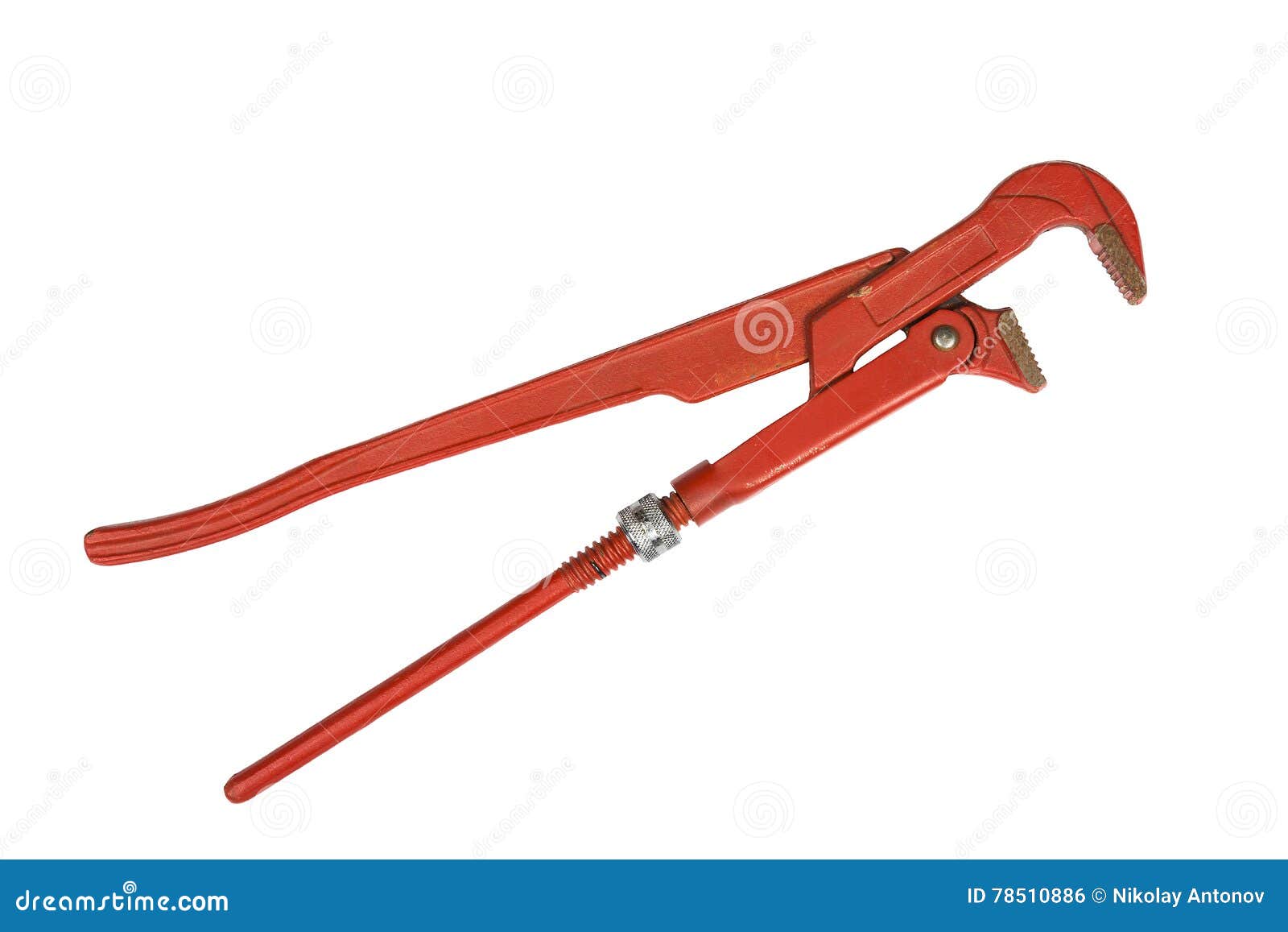 Chiave Stringitubo Regolabile Di Rosso Isolata Su Un Bianco Fotografia ...