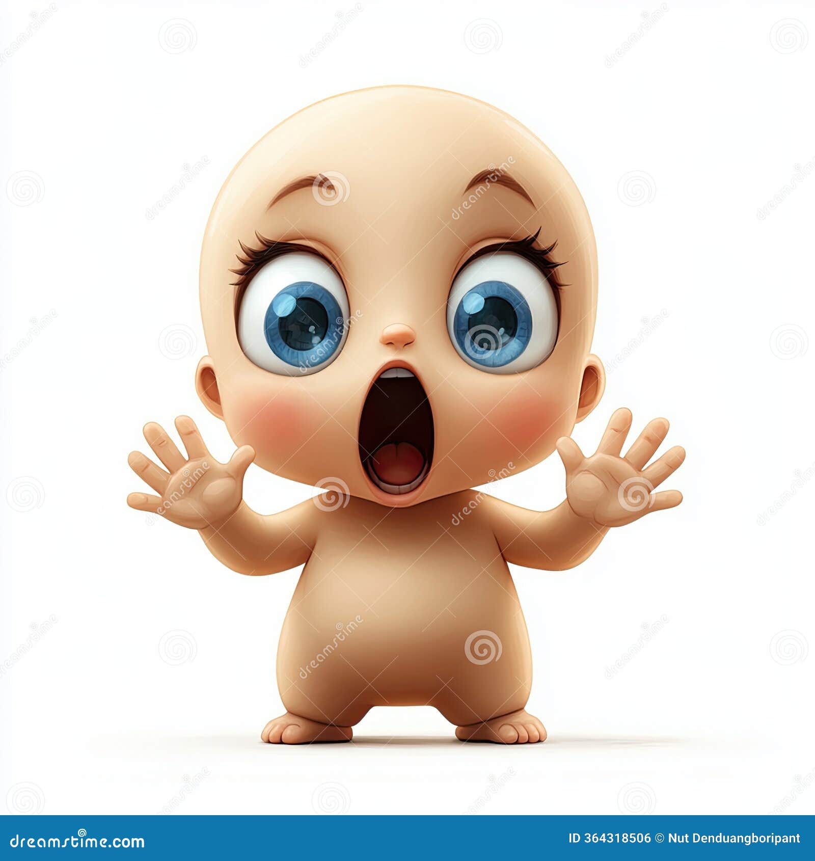 Chibi Baby Lemur Sitting Cartoon Sticker | CartoonDealer.com #254482733