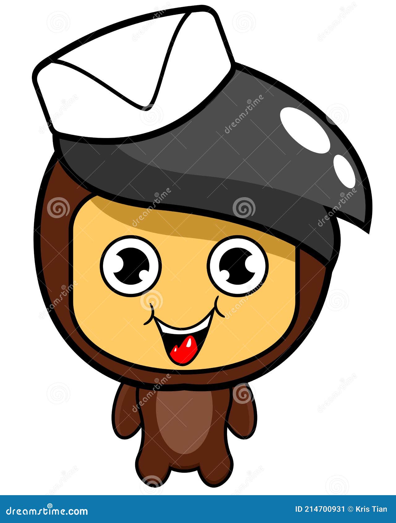 Chibi boy chef mascot stock vector. Illustration of breakfast - 214700931