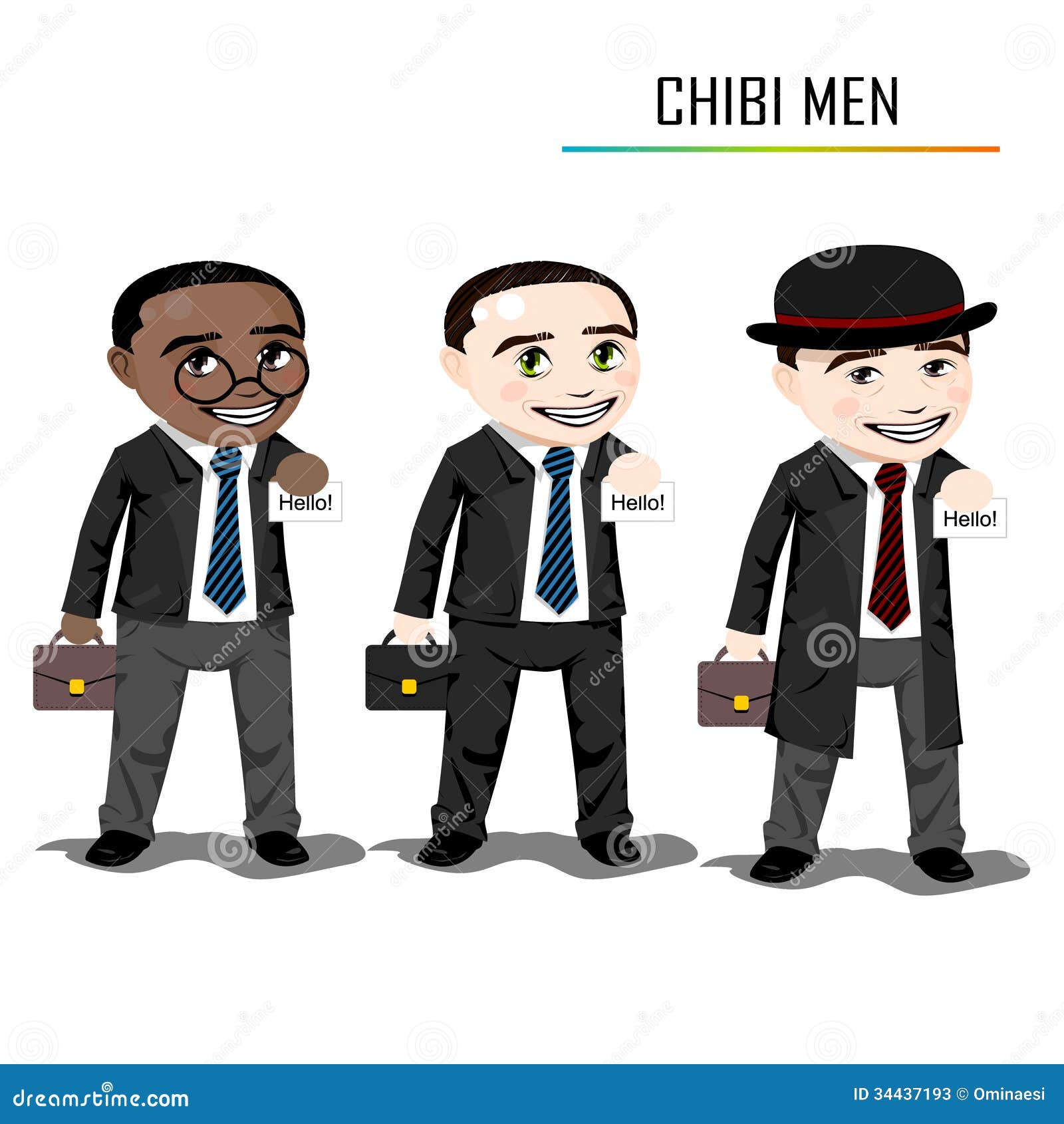 Chibi businessman vector stock vector. Illustration of manga - 34437193
