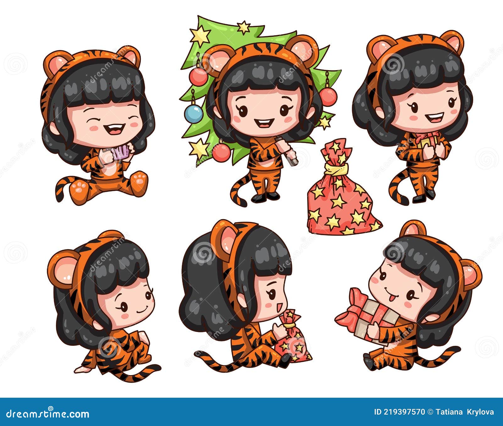 Japanese Chibi Boys And Girls Vector Illustration | CartoonDealer.com ...