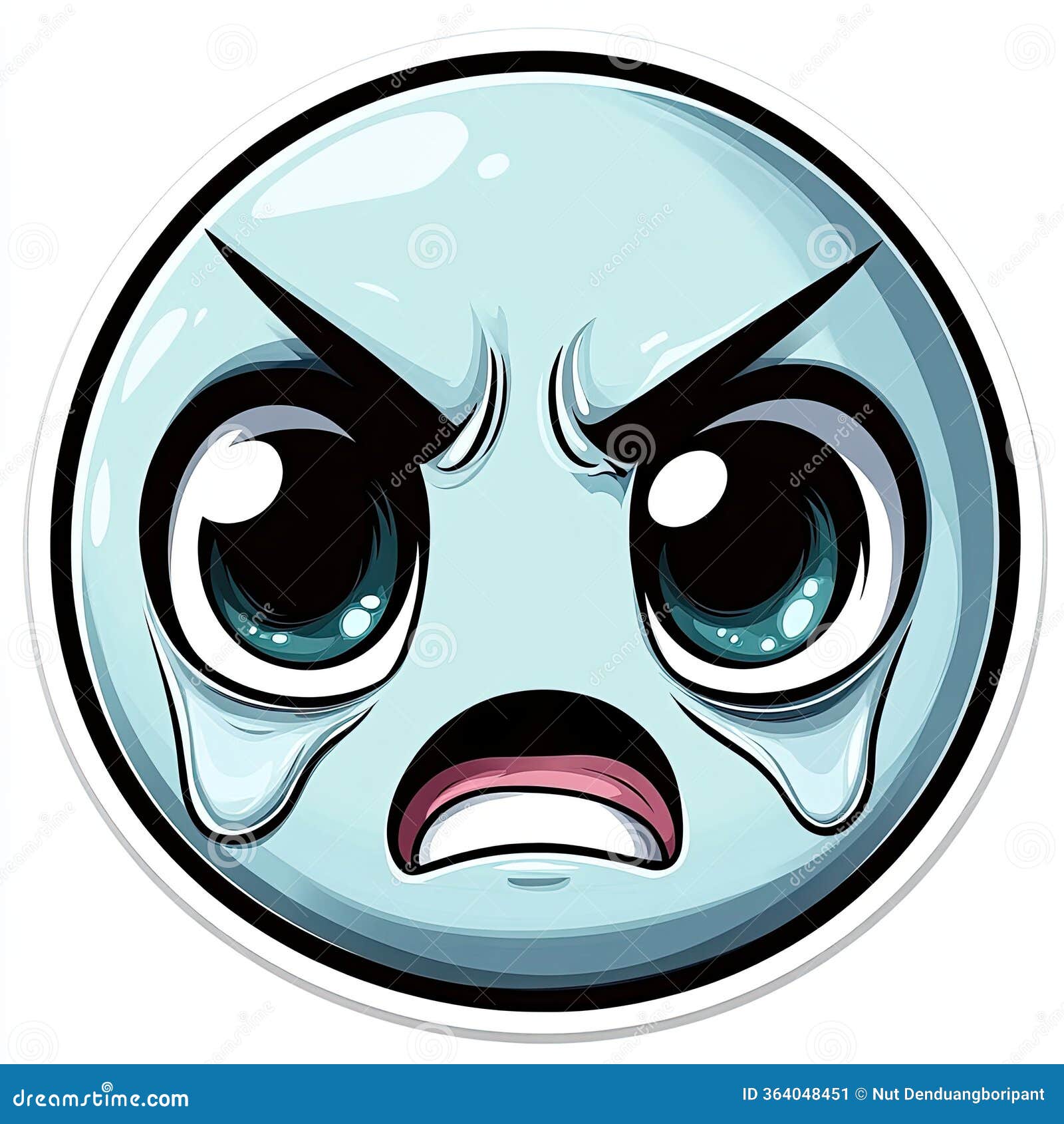 Crying Chibi Tiger Kid Character Cartoon Background Poster Illustration ...