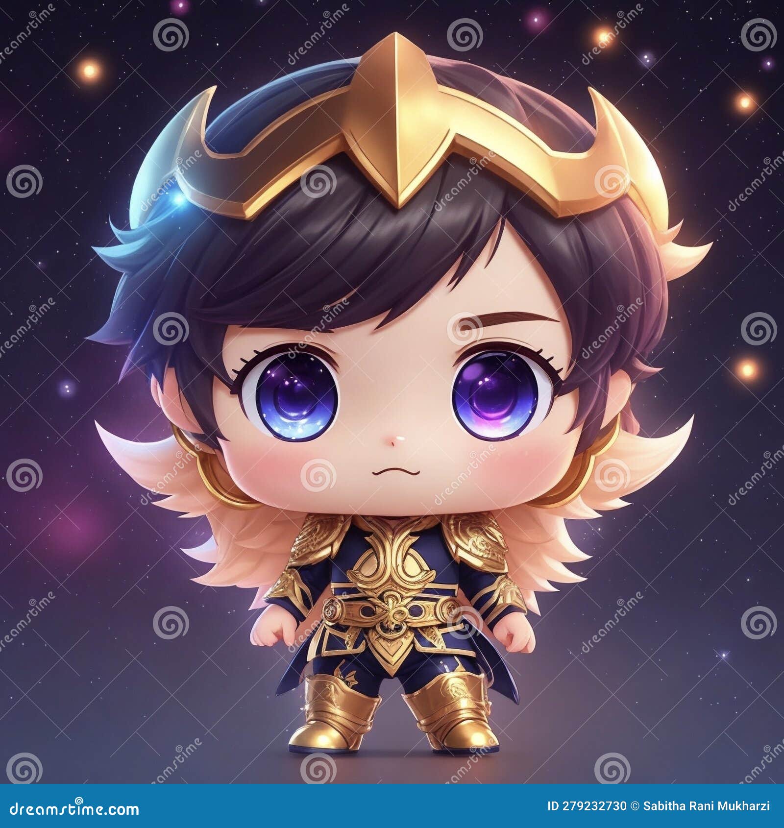 Chibi Delights: A Tiny Hyperrealistic Anime Adventure Stock Photography ...