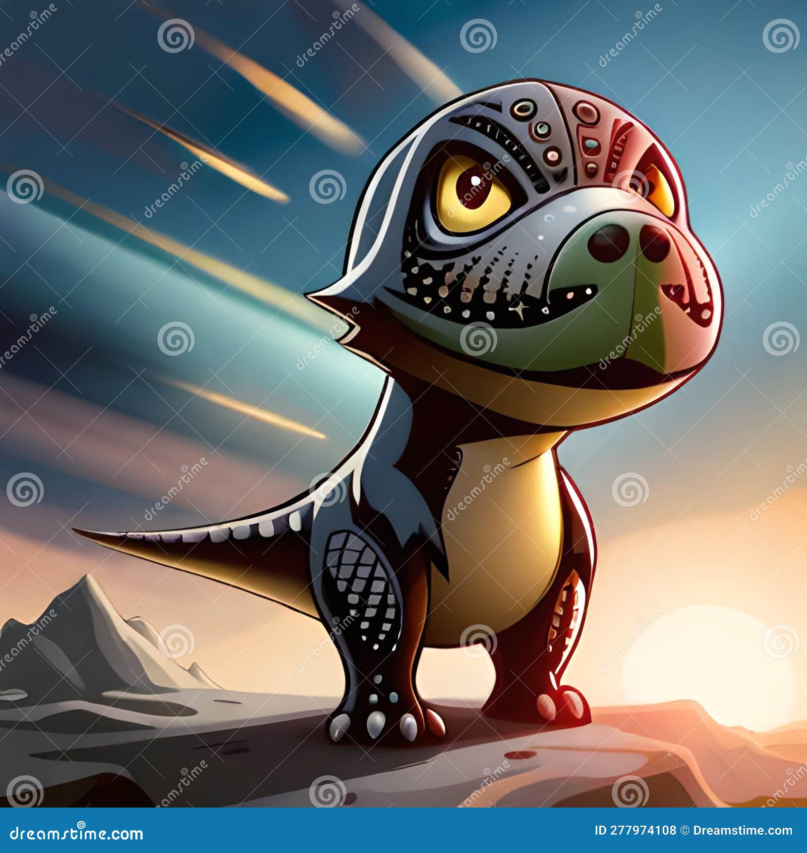 A chibi dinosaur 1st stock illustration. Illustration of wallpaper ...