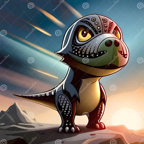 A chibi dinosaur 1st stock illustration. Illustration of wallpaper ...