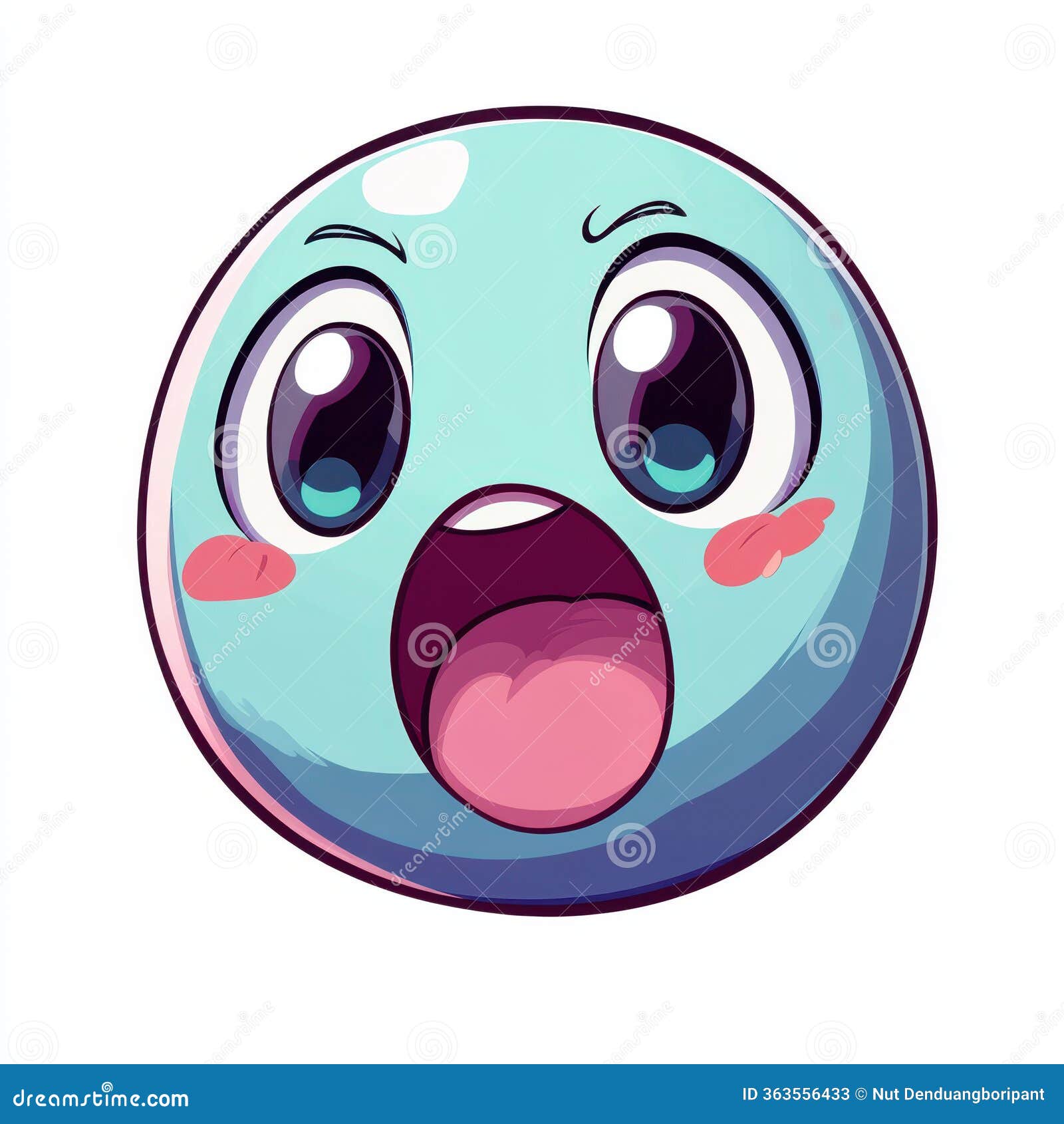 Chibi Emoji Face With Funny, Surprised Expression Royalty-Free Stock Photo | CartoonDealer.com ...