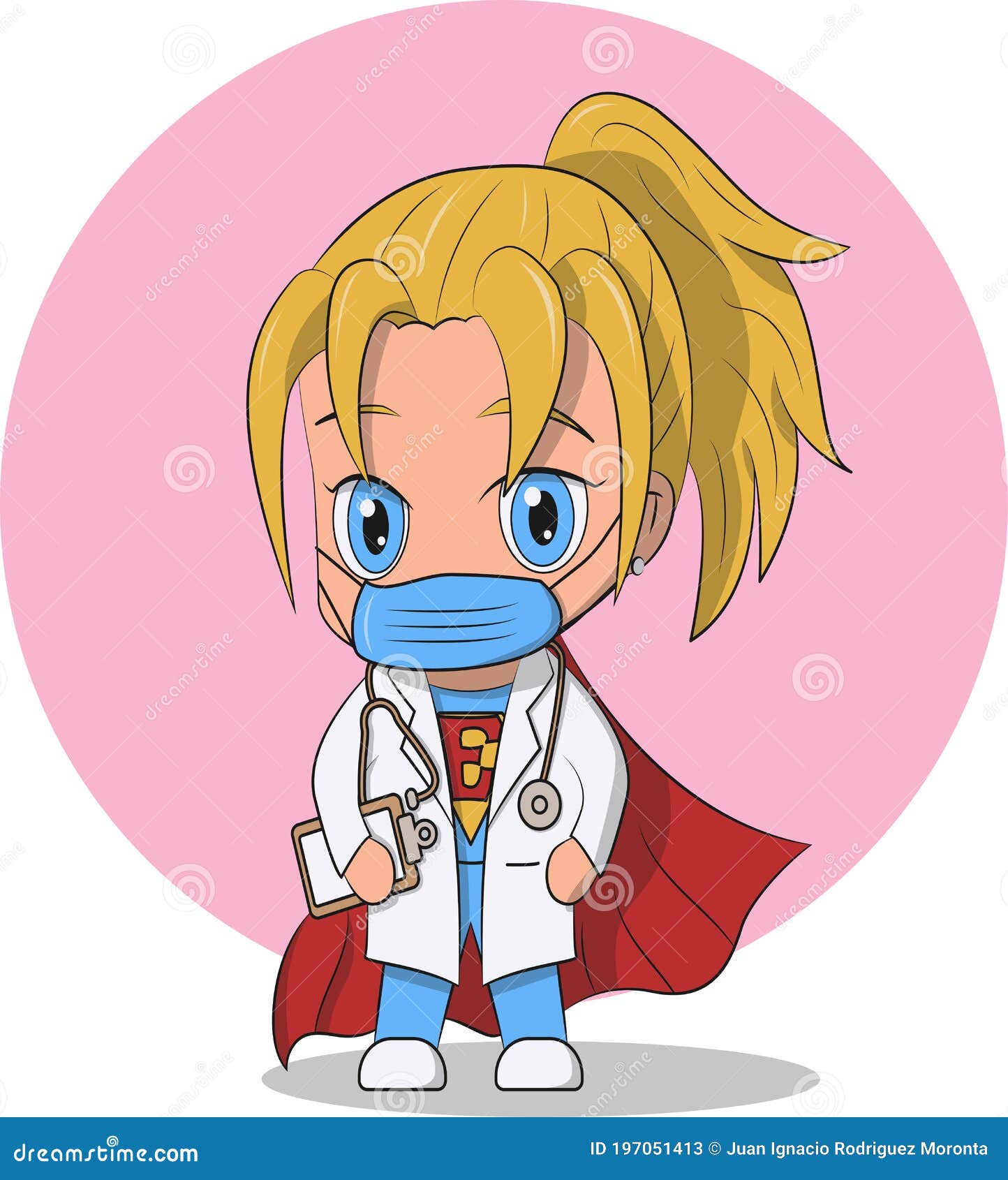 Chibi Kawaii Nurse Or Doctor Character Stock Vector Illustration Of
