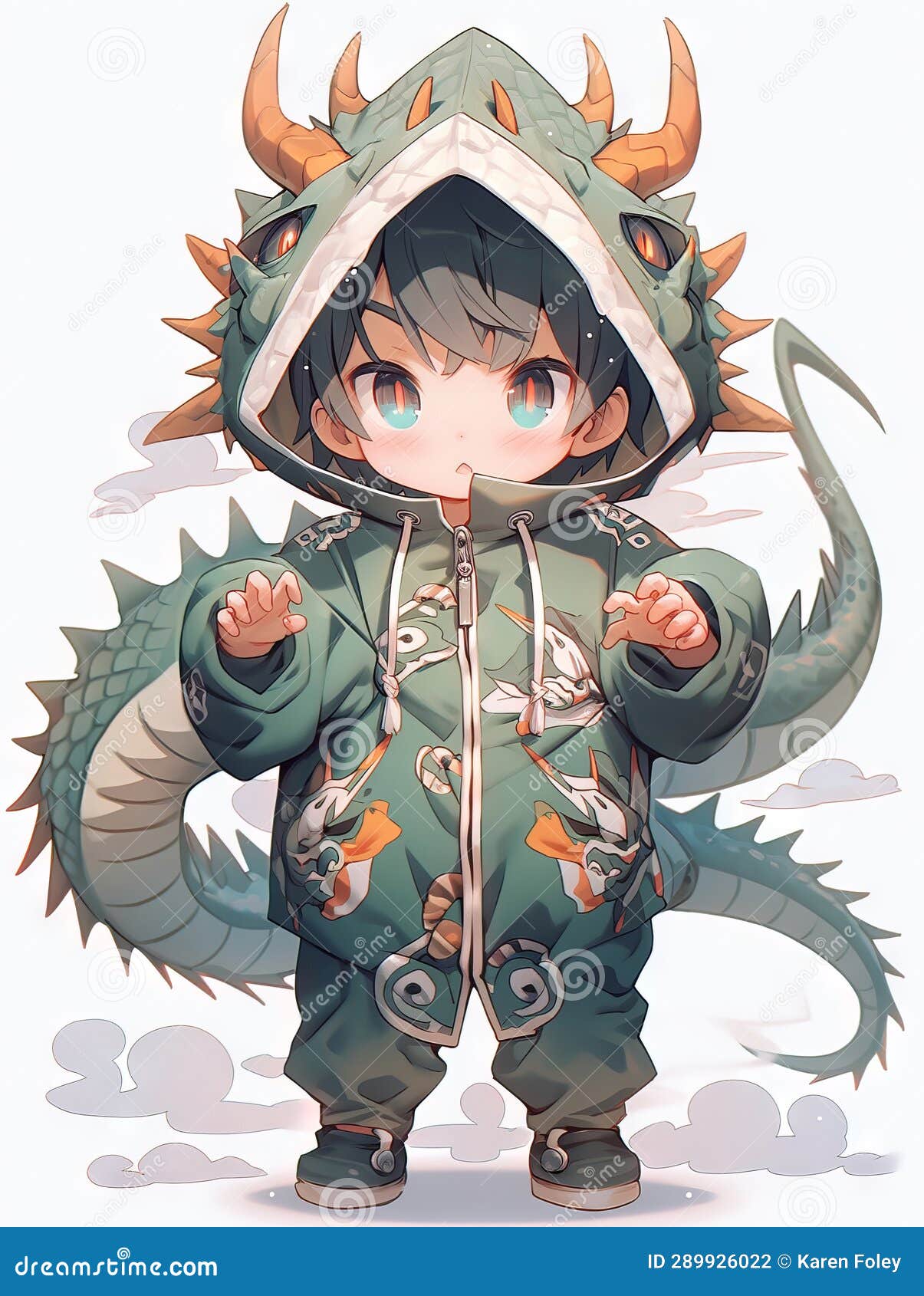 Chibi Lunar New Year of the Dragon Stock Photo - Image of pastel, year ...