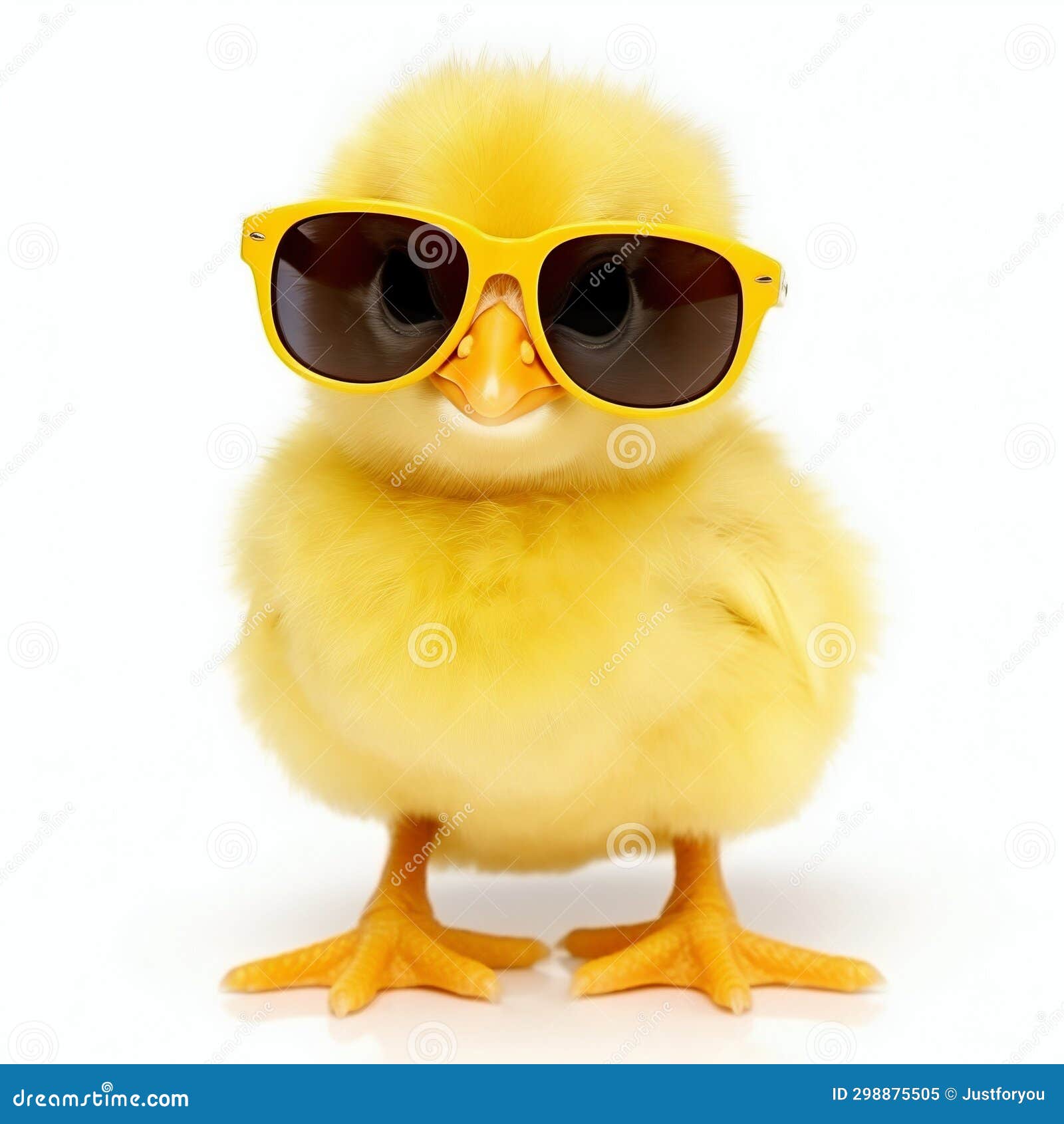 Chic Chick in Sunglasses Isolated on White Background. Generative Ai ...