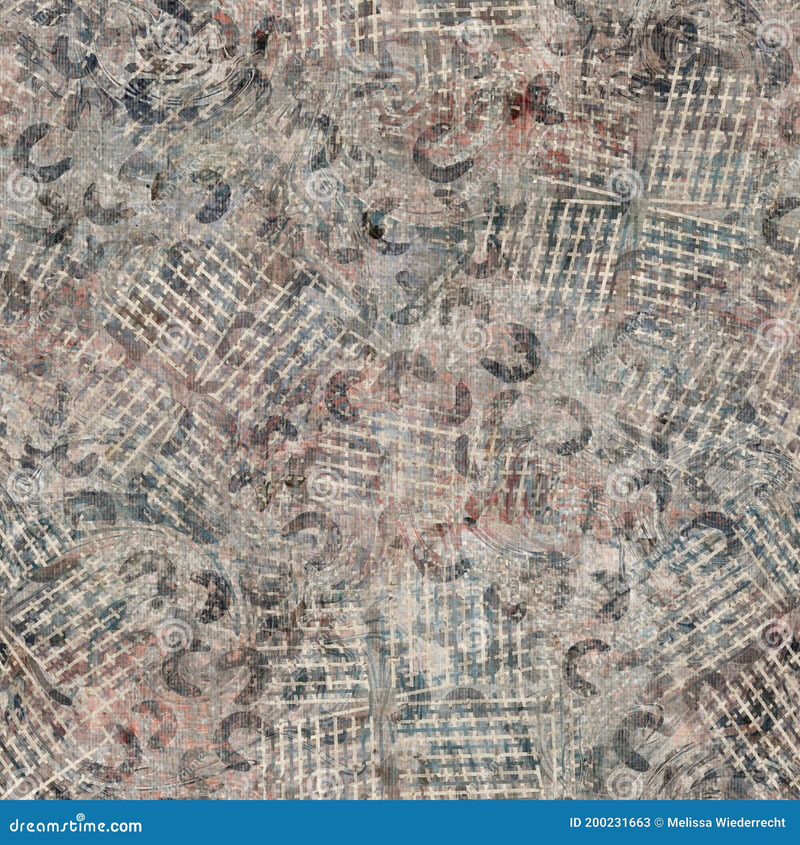 Chic Formal Grungy Geo Texture Seamless Pattern Stock Illustration ...