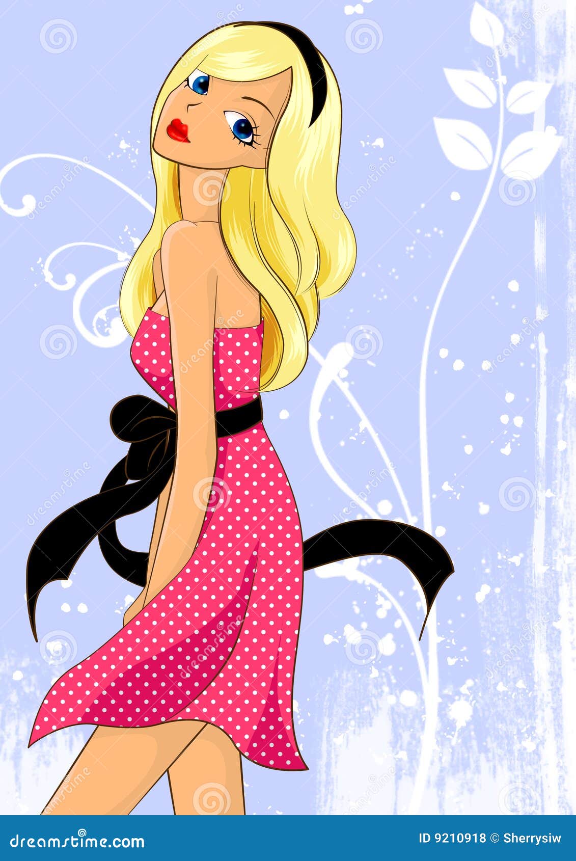 Chic lady stock illustration. Illustration of girl, stylish - 9210918