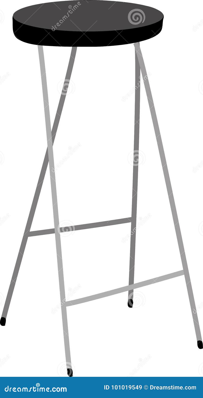 Modern Stool Vector Illustration Stock Illustration - Illustration of ...