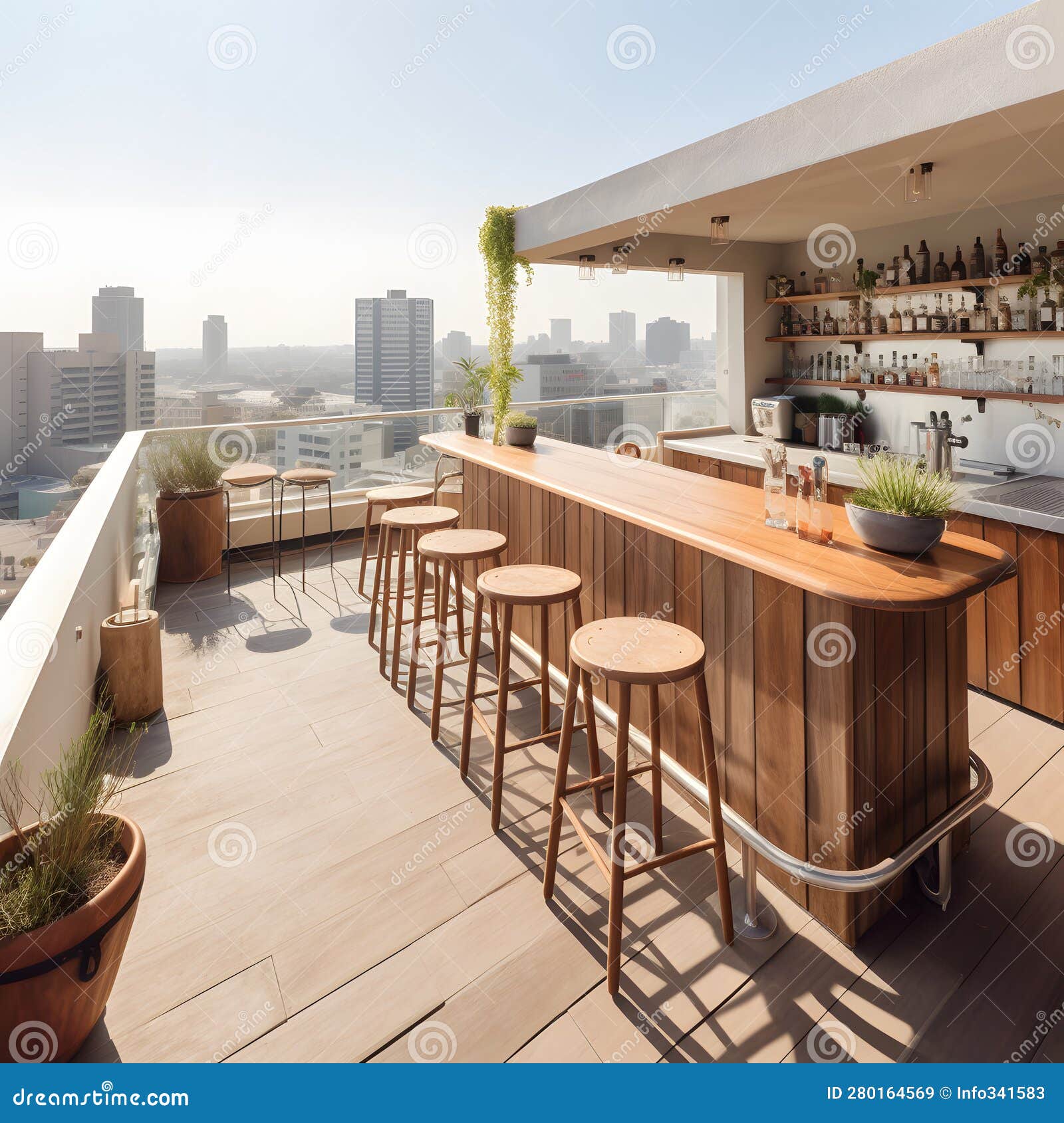 Chic Rooftop Bar with Panoramic Views Cocktails and a Poo Two ...