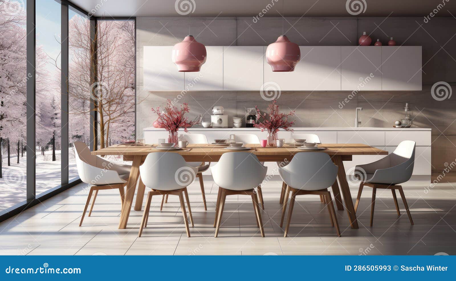 Chic Simplicity: Modern Minimalist Kitchen Oasis Stock Image - Image of ...
