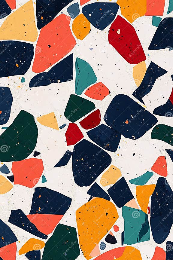 Chic Terrazzo Patterns for Modern Packaging Design. Stock Illustration ...