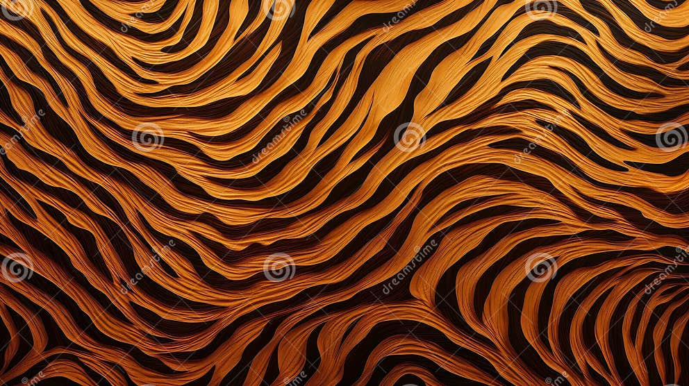 Chic Tiger Stripe Design with Flat Texture and Intricate Details for ...