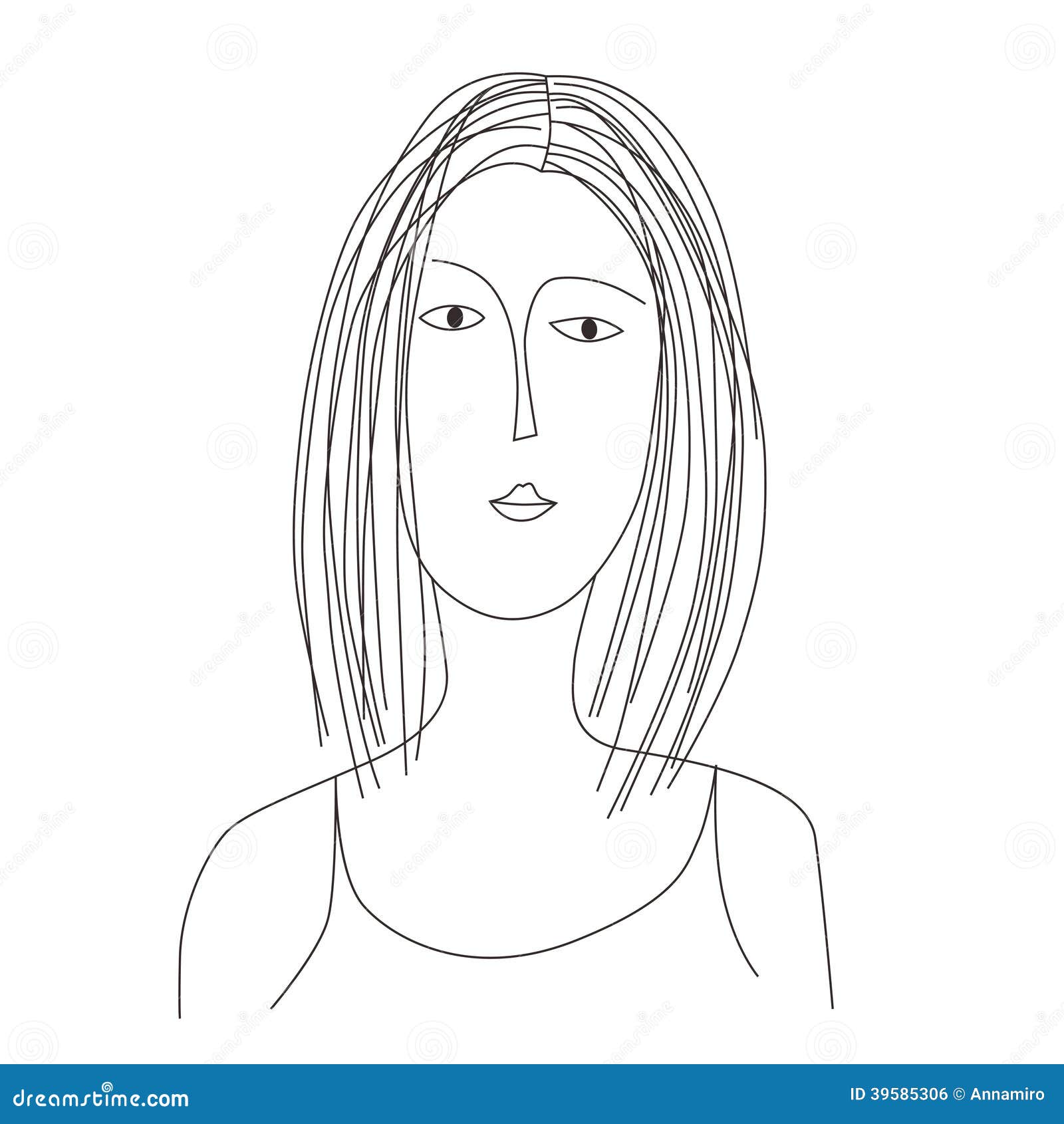 Chica Joven Ilustración Del Vector Ilustración De Belleza 39585306