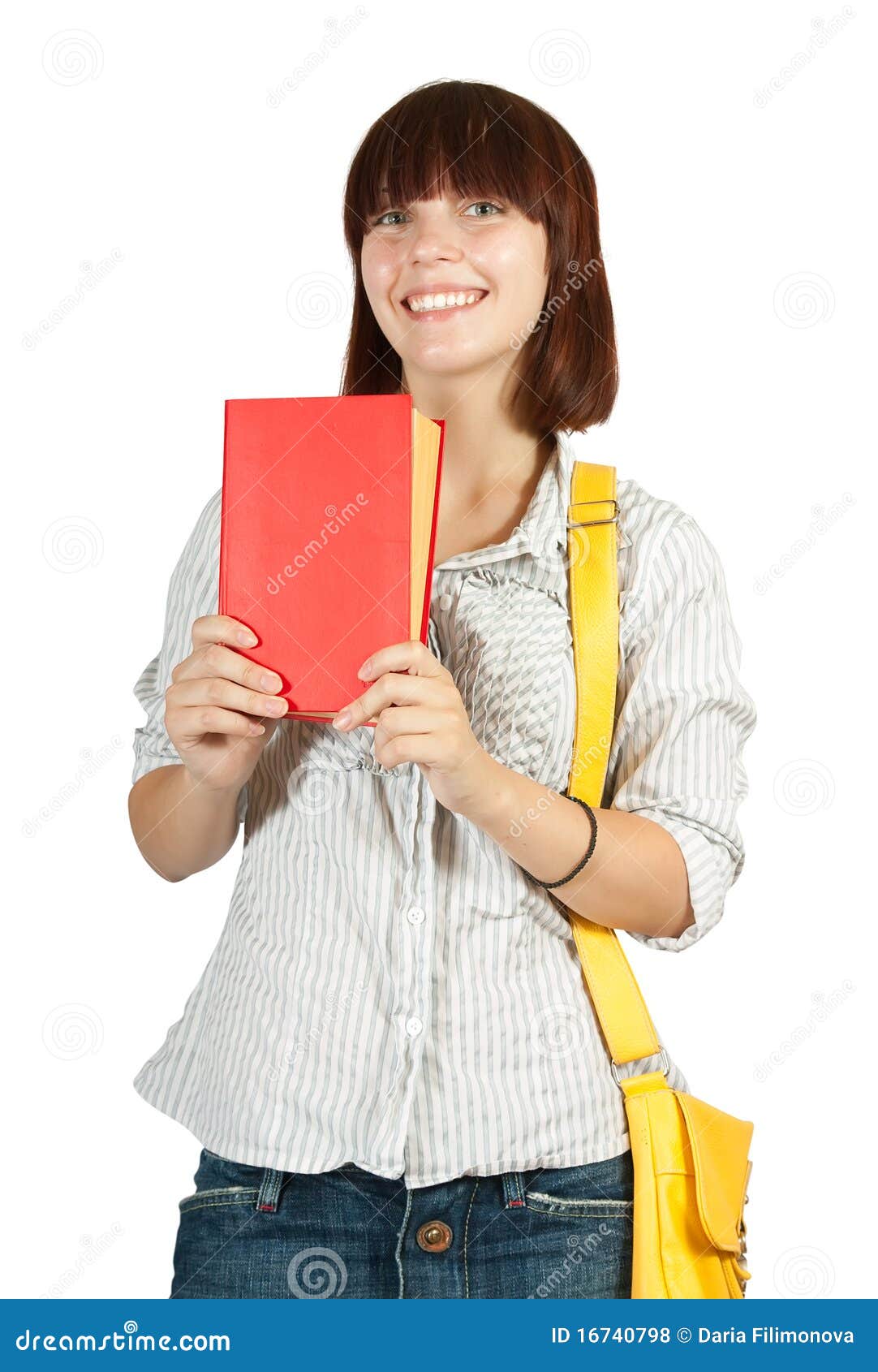 Chica joven con el libro foto de archivo. Imagen de conocimiento - 16740798