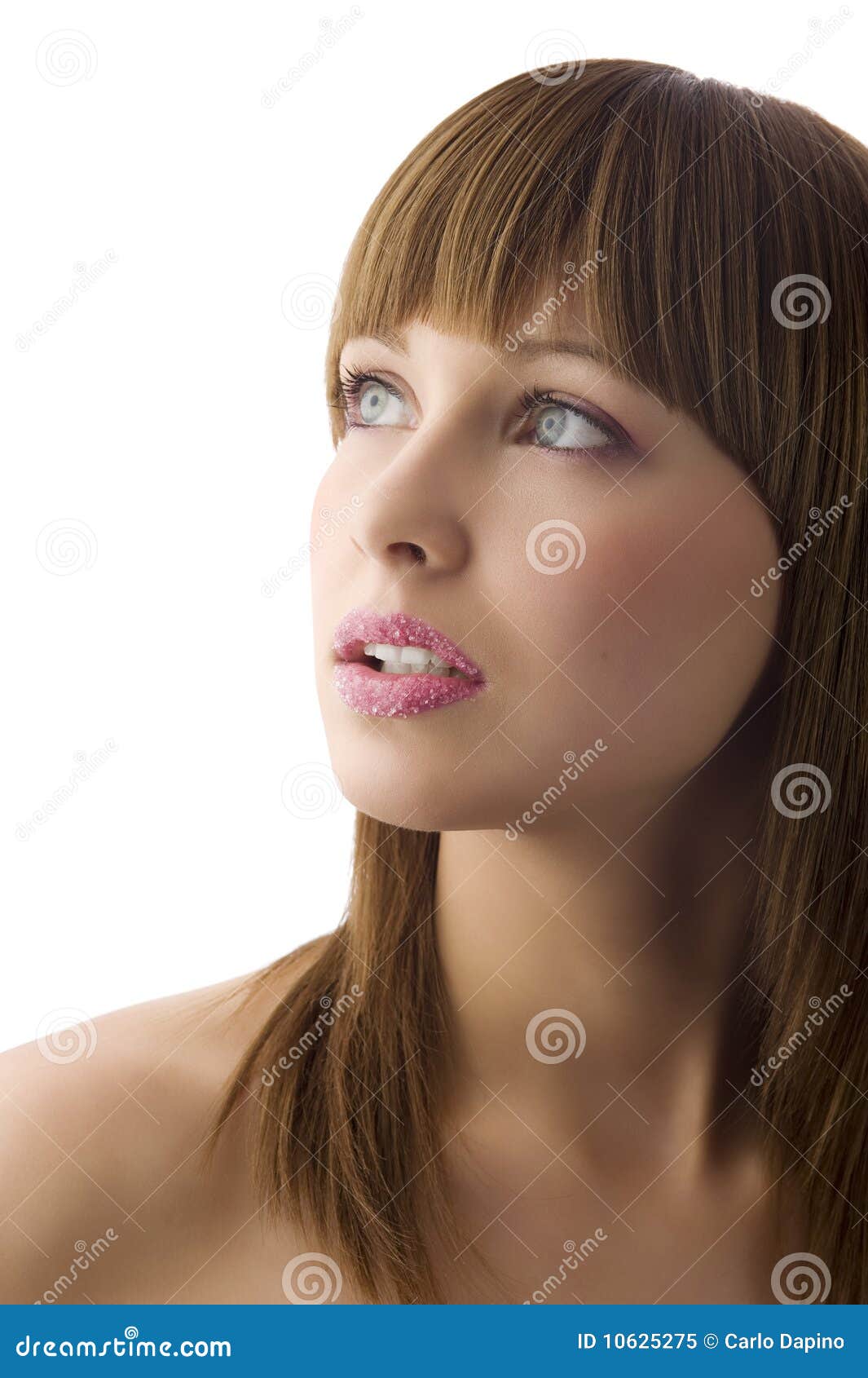 Chica Joven Con Los Labios Del Azúcar Imagen de archivo - Imagen de ...
