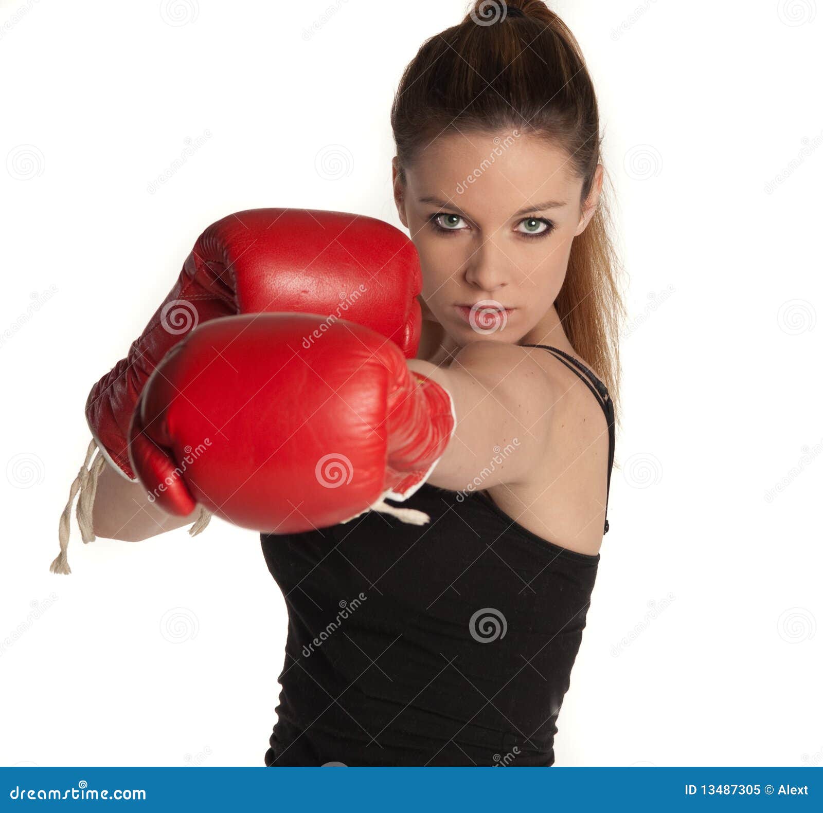 Chica joven del boxeo imagen de archivo. Imagen de lucha - 13487305