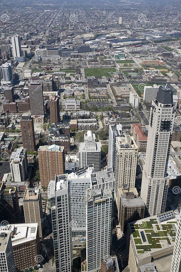 Chicago from Above stock photo. Image of windows, downtown - 19603076