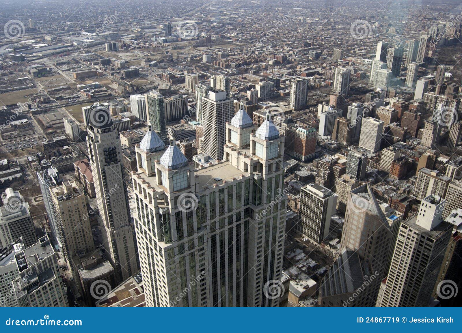 Chicago Aerial stock image. Image of night, midnight - 24867719