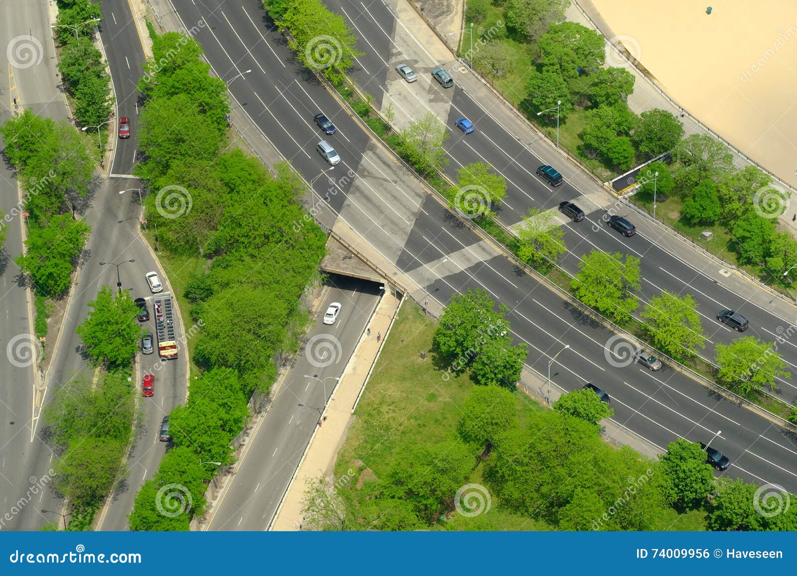 Chicago aerial view stock photo. Image of urban, downtown - 74009956