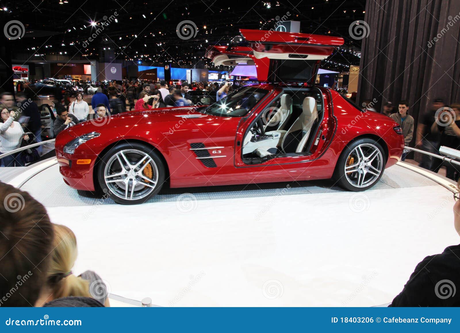Chicago Auto Show red car editorial photo. Image of racecar - 18403206