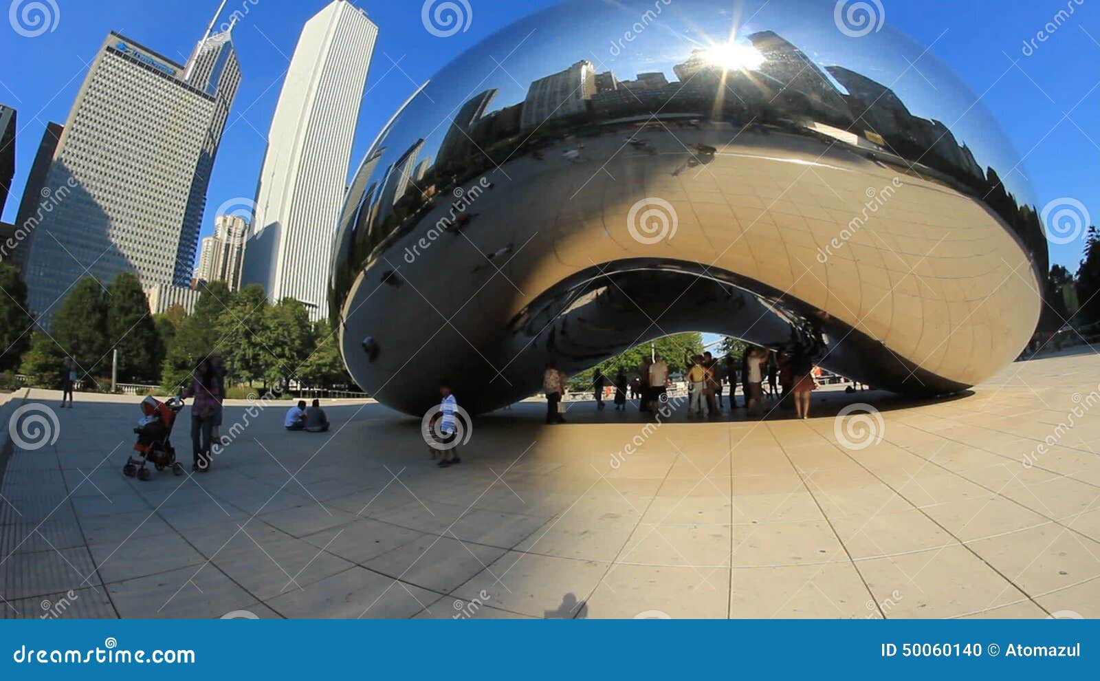 Chicago Bean 2 stock footage. Video of tourist, ethnic - 50060140